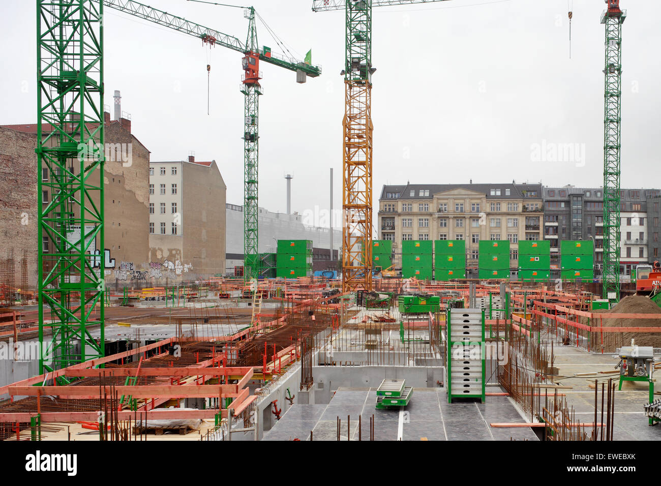 Berlin, Germany, construction of new building project The Garden Homes ...
