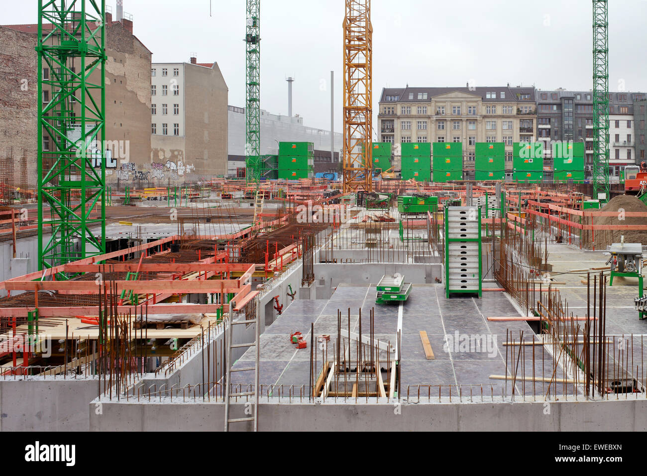 Berlin, Germany, construction of new building project The Garden Homes ...
