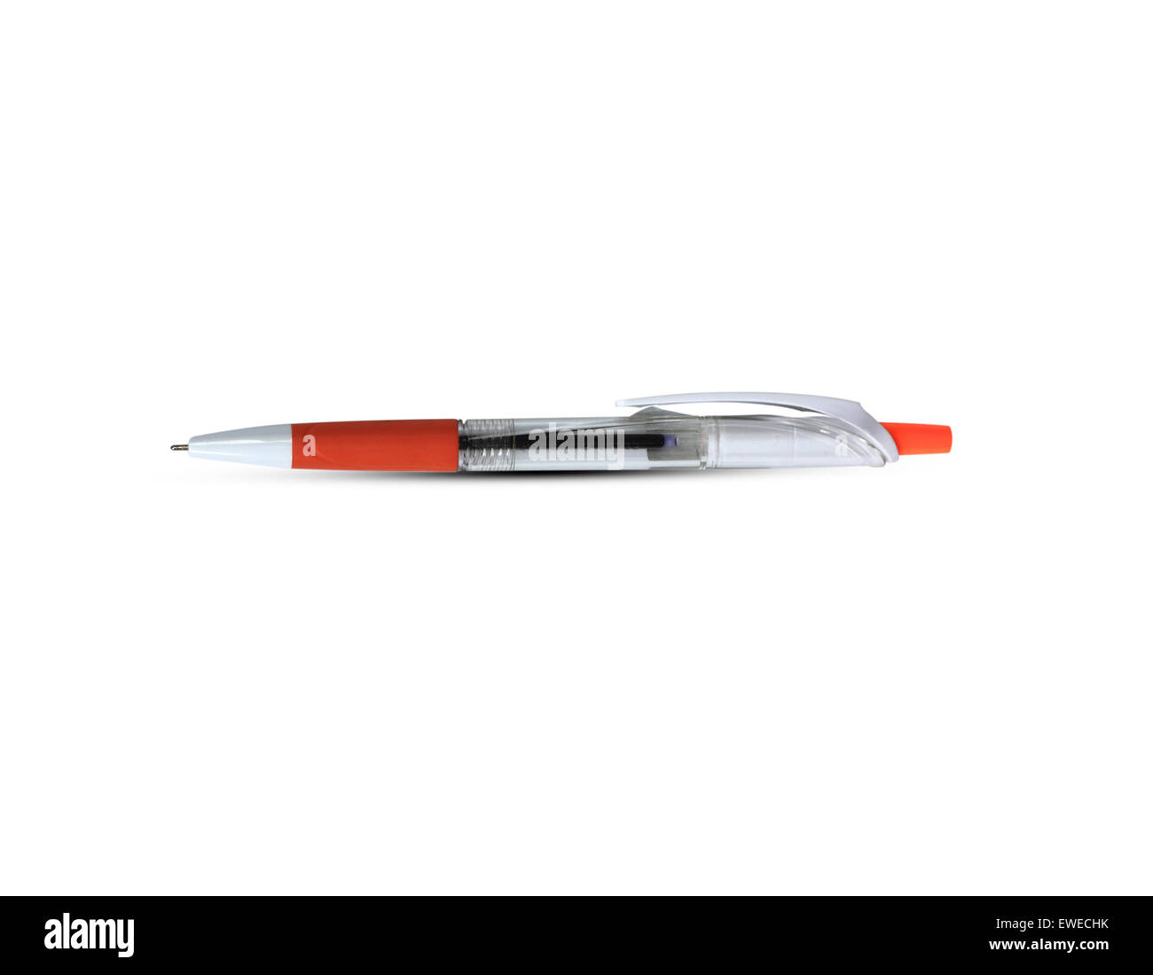 Red Old Pen isolated on white background Stock Photo - Alamy