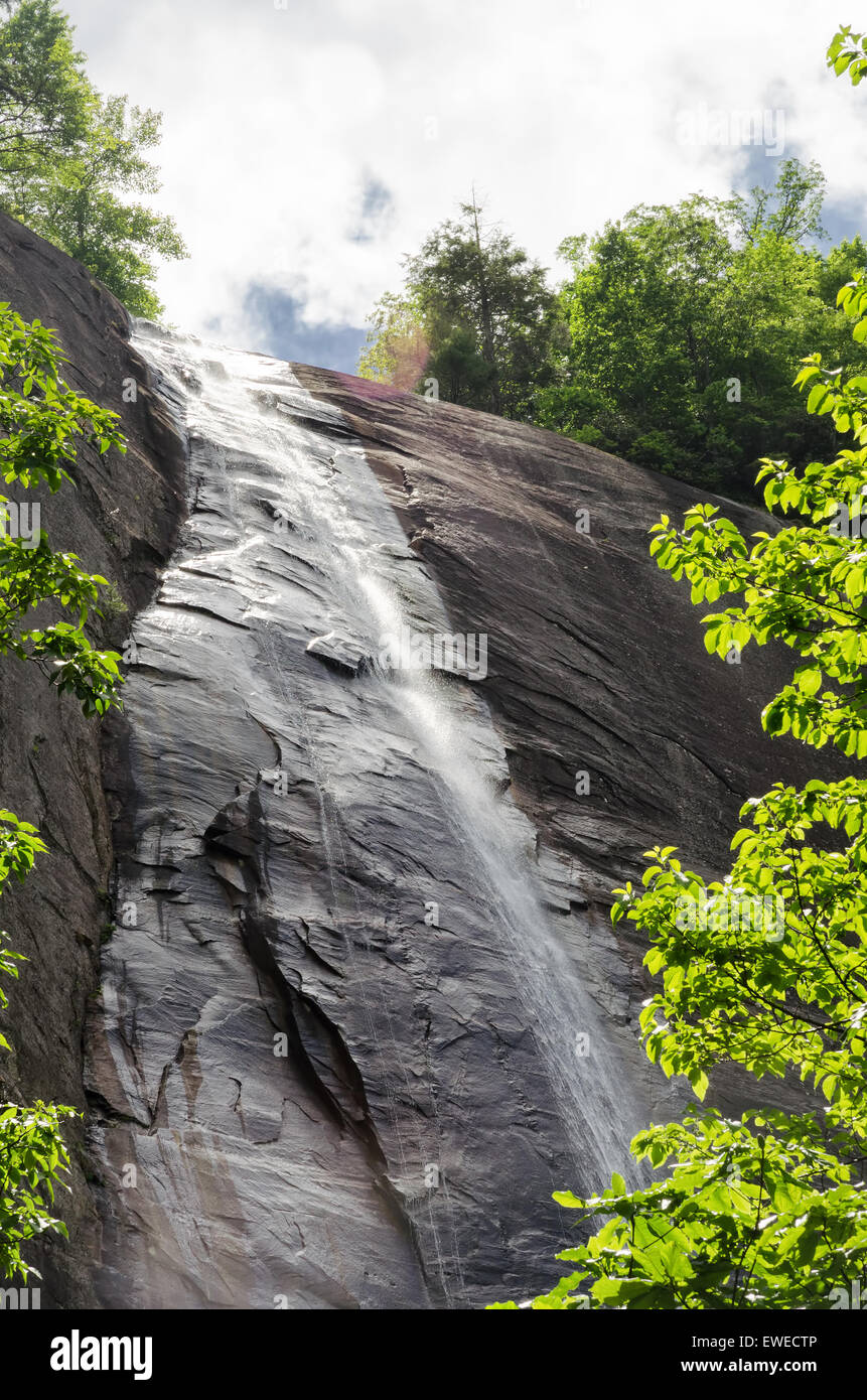 Hickory Nut Falls in Chimney Rock State Park, North Carolina, USA Stock ...