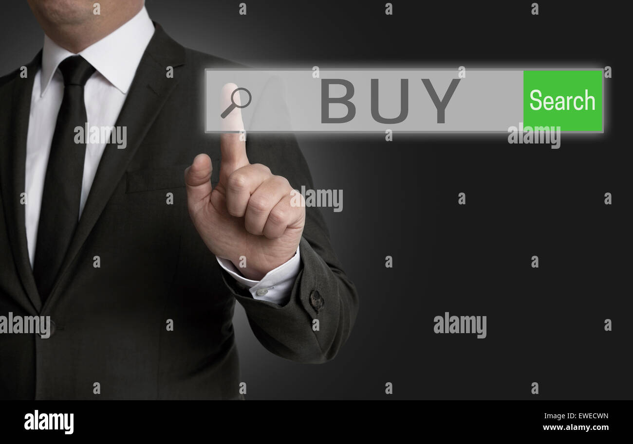 Buy internet browser is operated by businessman Stock Photo - Alamy