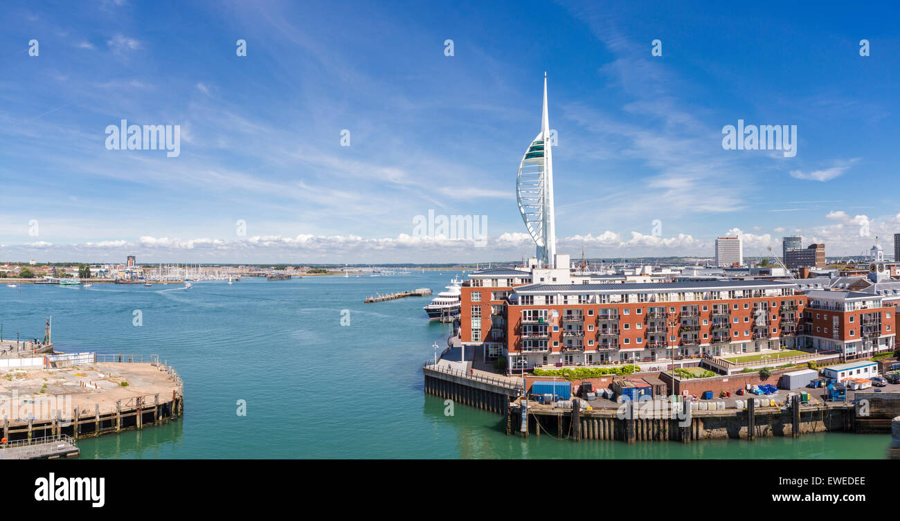A panoramic view of the Spinnaker Tower seen from the top floor at the ...