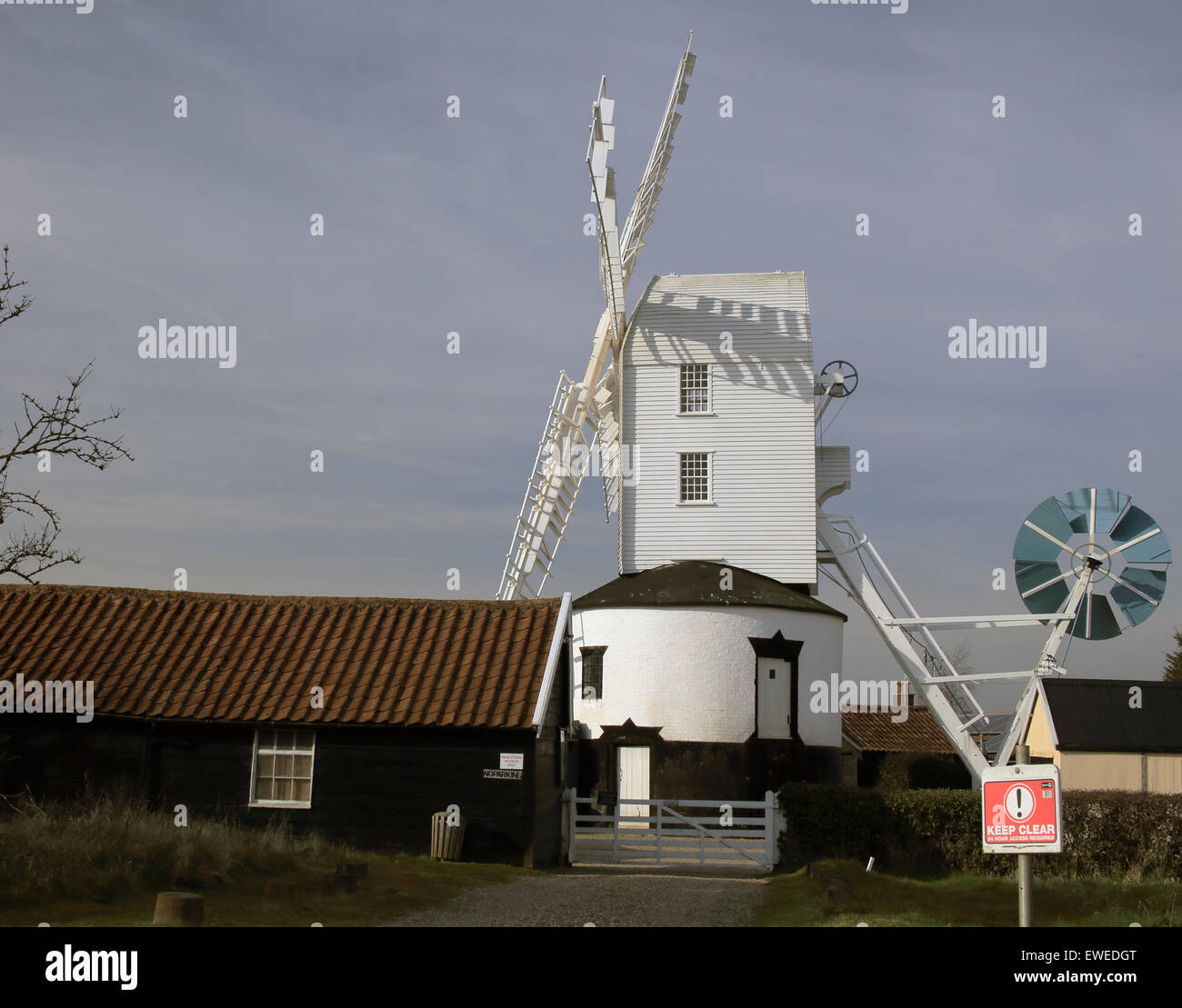Saxtead Green Post Mill, windmill, Suffolk, England, UK Stock Photo - Alamy