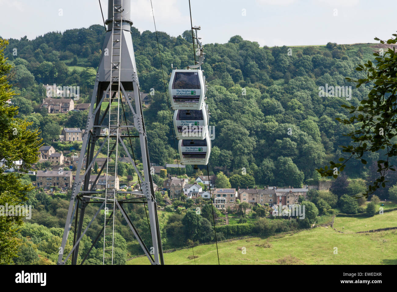 Cable car ride to the Heights of Abraham from Matlock Bath, Derbyshire ...