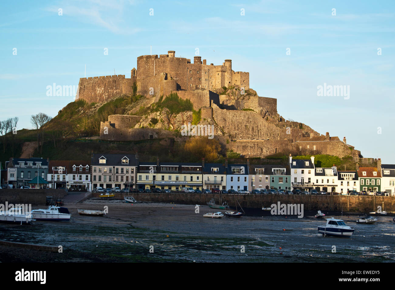 Mont Orgueil (Gorey) Castle, Jersey, Channel Islands Stock Photo - Alamy