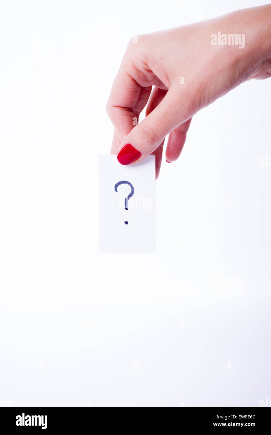 Hands holding sign question mark hi-res stock photography and images ...