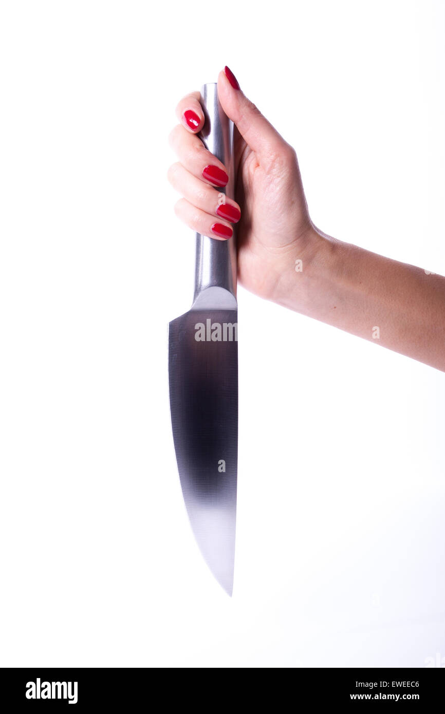 Closeup hand holding knife sharp hi-res stock photography and images ...