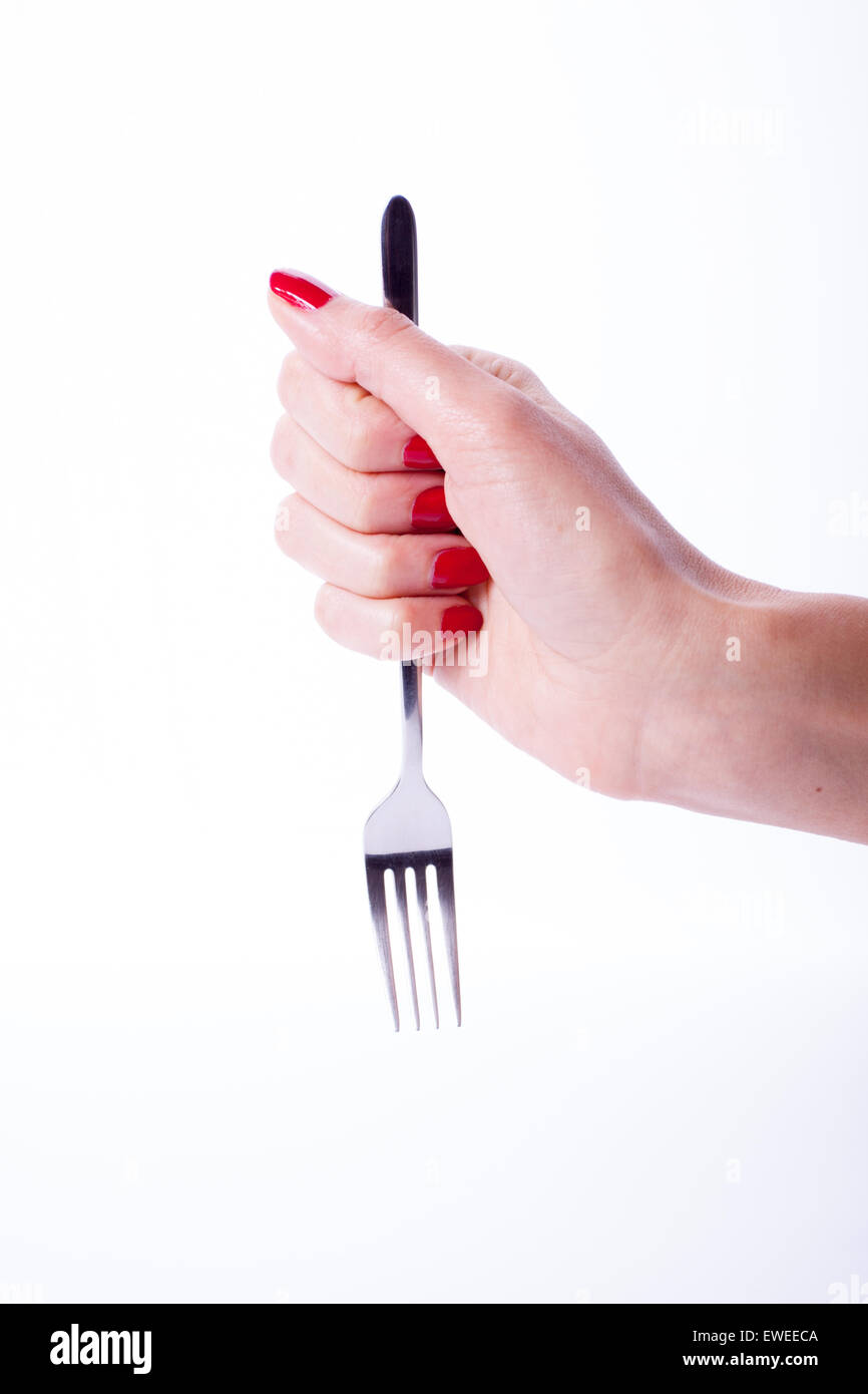 Isolated hand holding fork hi-res stock photography and images - Alamy