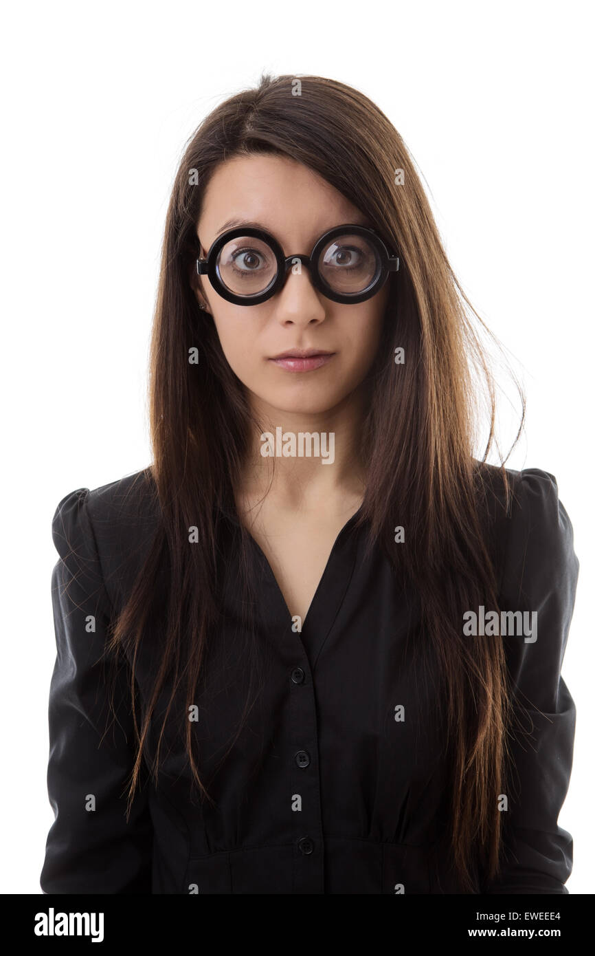 Girl Wearing Fake Glasses High Resolution Stock Photography and Images ...