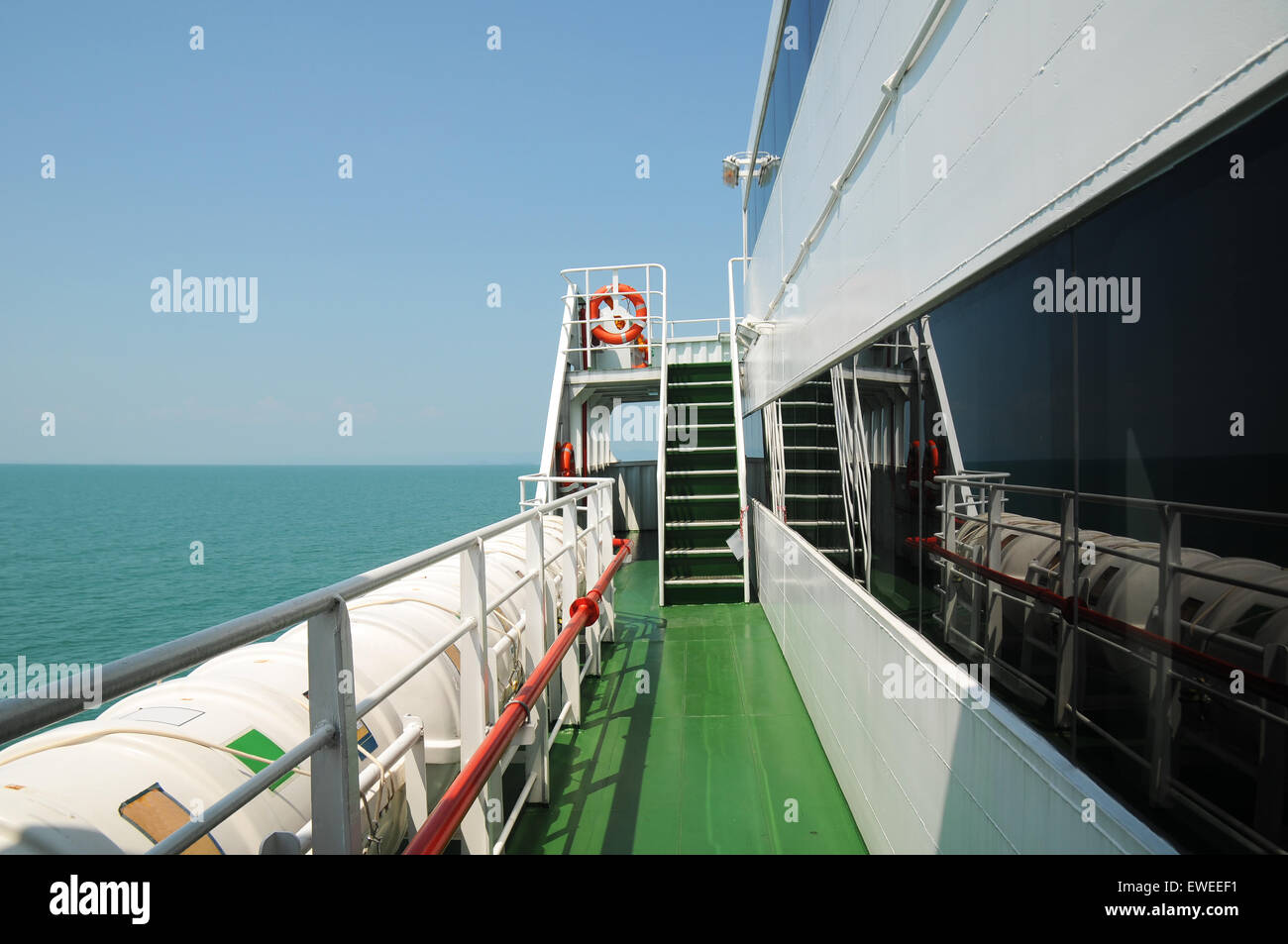 View of ocean from port side of ship Stock Photo - Alamy