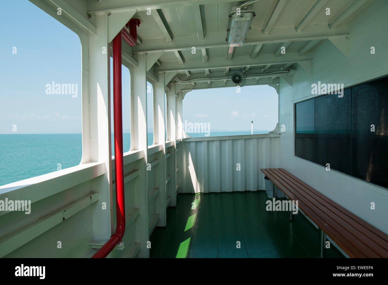 View of deck on the ferry Stock Photo - Alamy