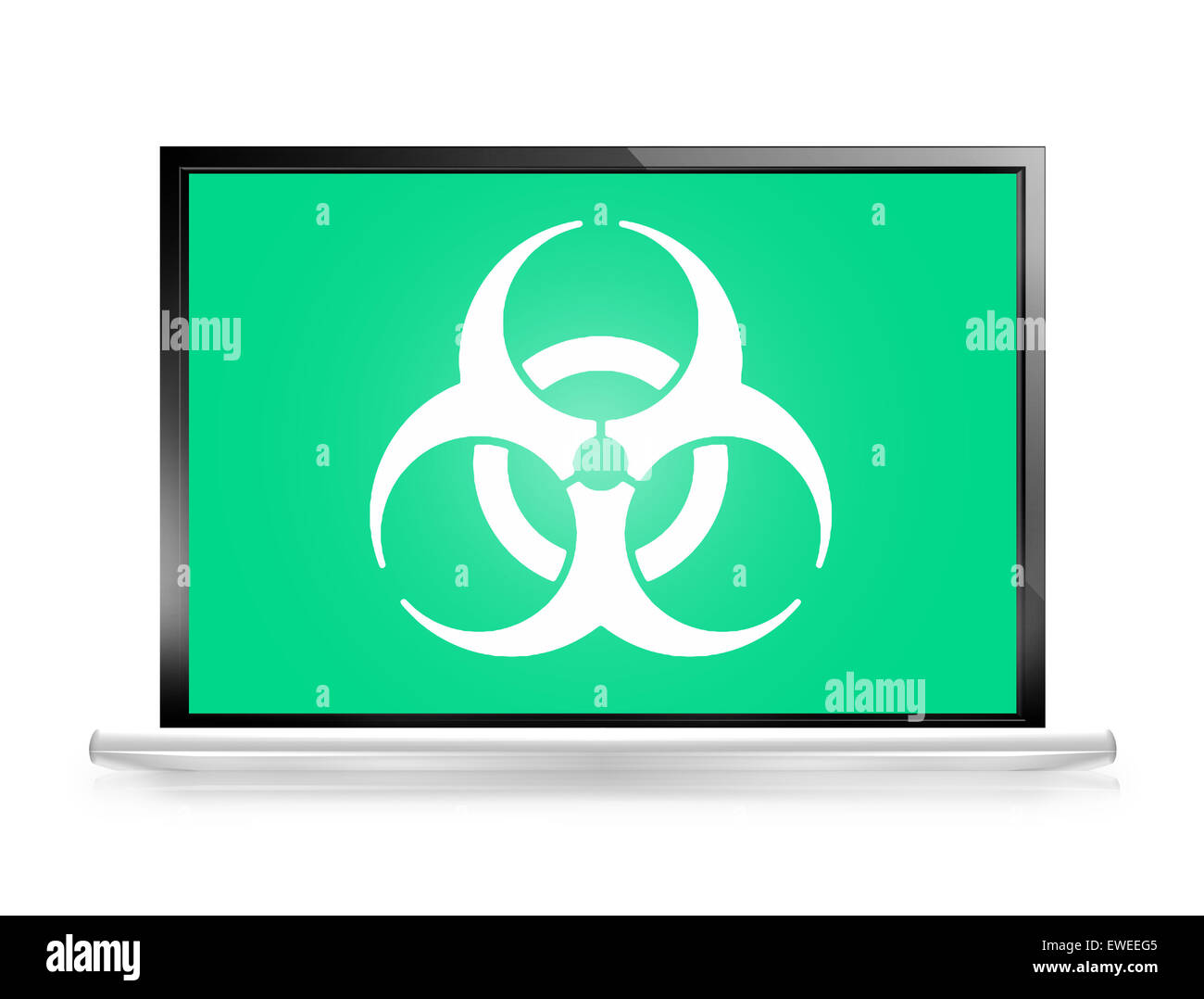 Alert computer screen Biohazard Stock Photo - Alamy