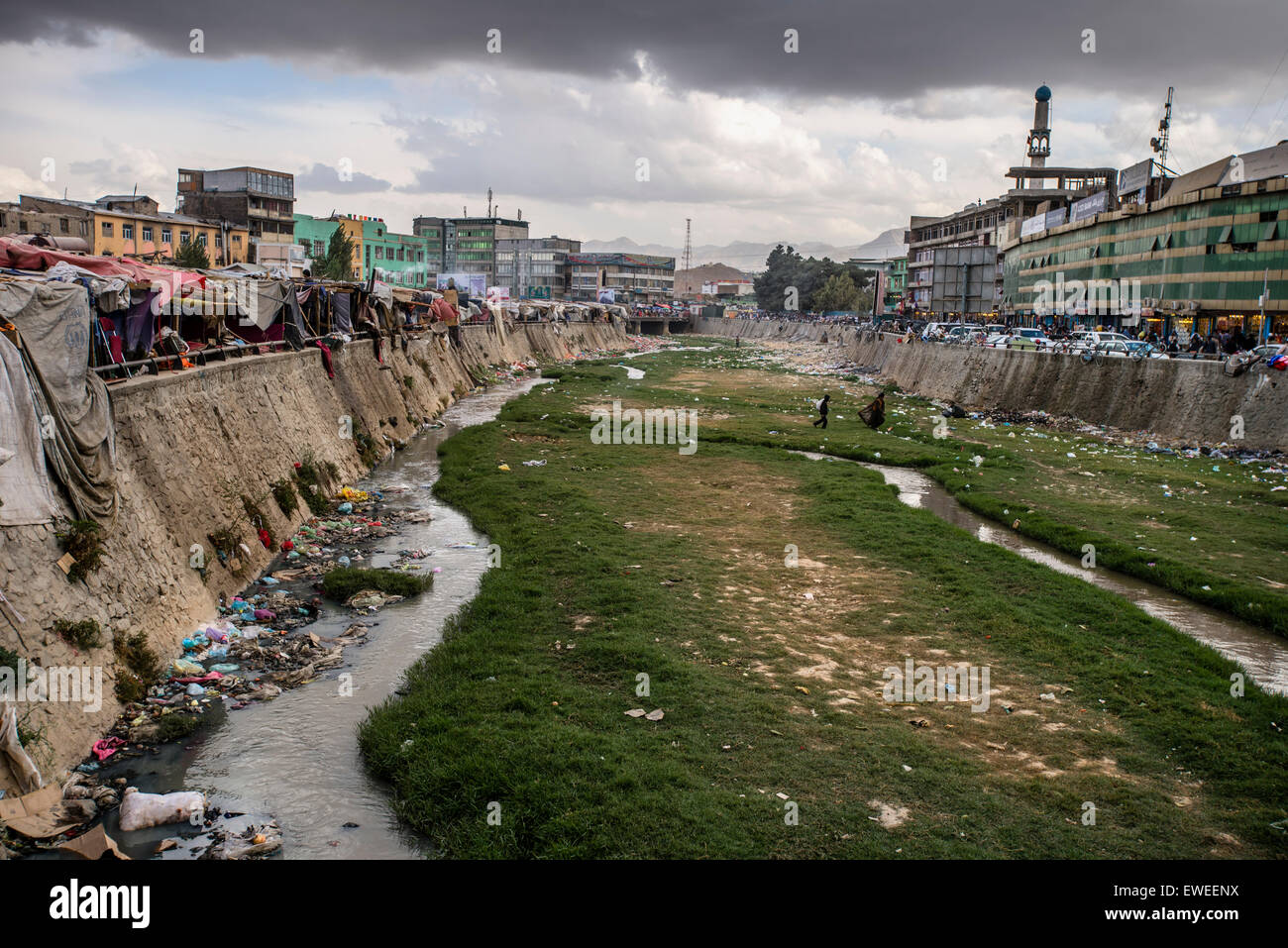 Kabul river banks in Old city of Kabul, Afghanistan Stock Photo - Alamy