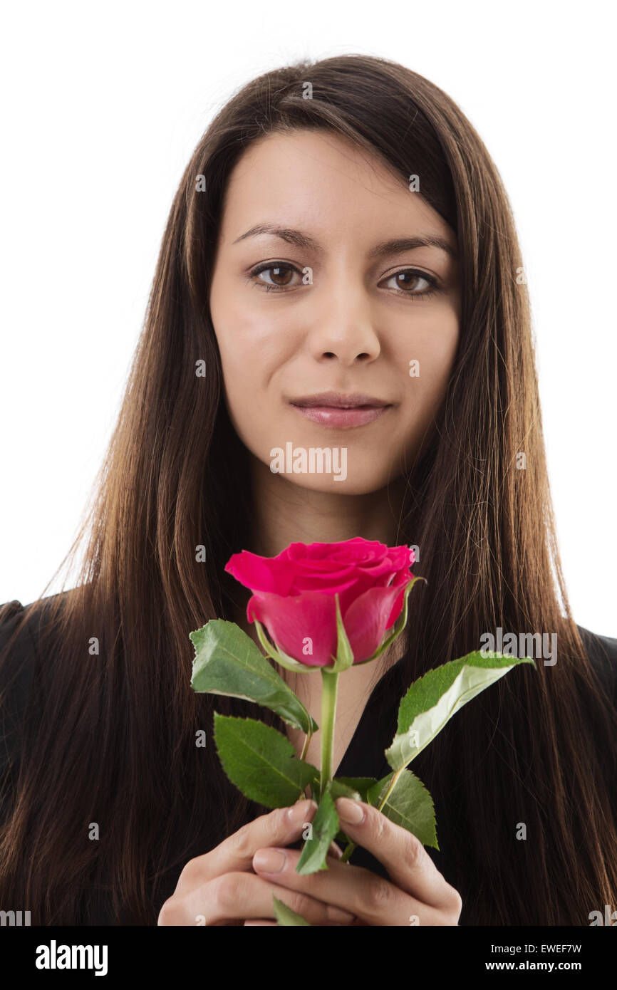 Face roses rose holding flowers flower hi-res stock photography and ...