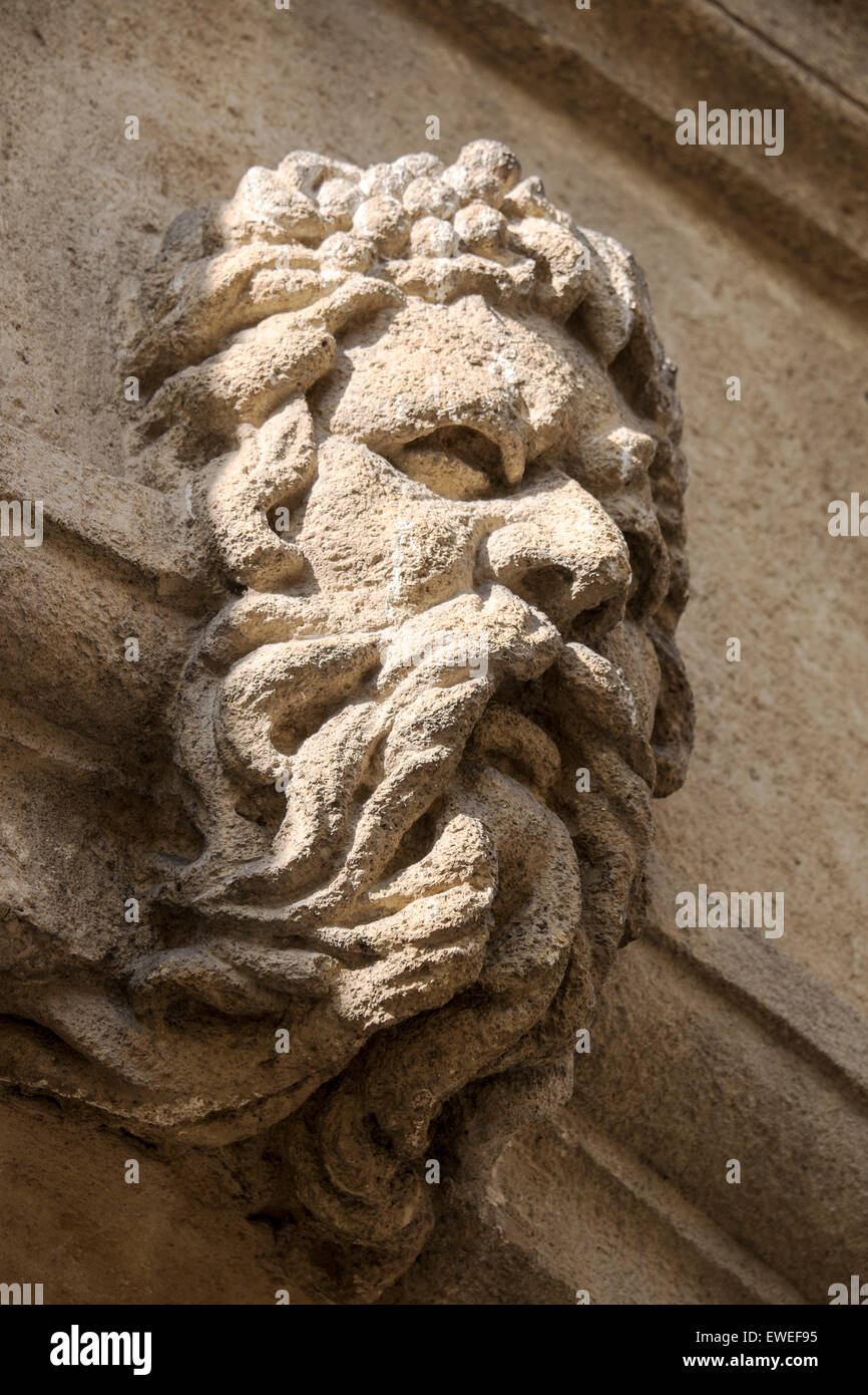 Stone Carving With Beard Stock Photo - Alamy
