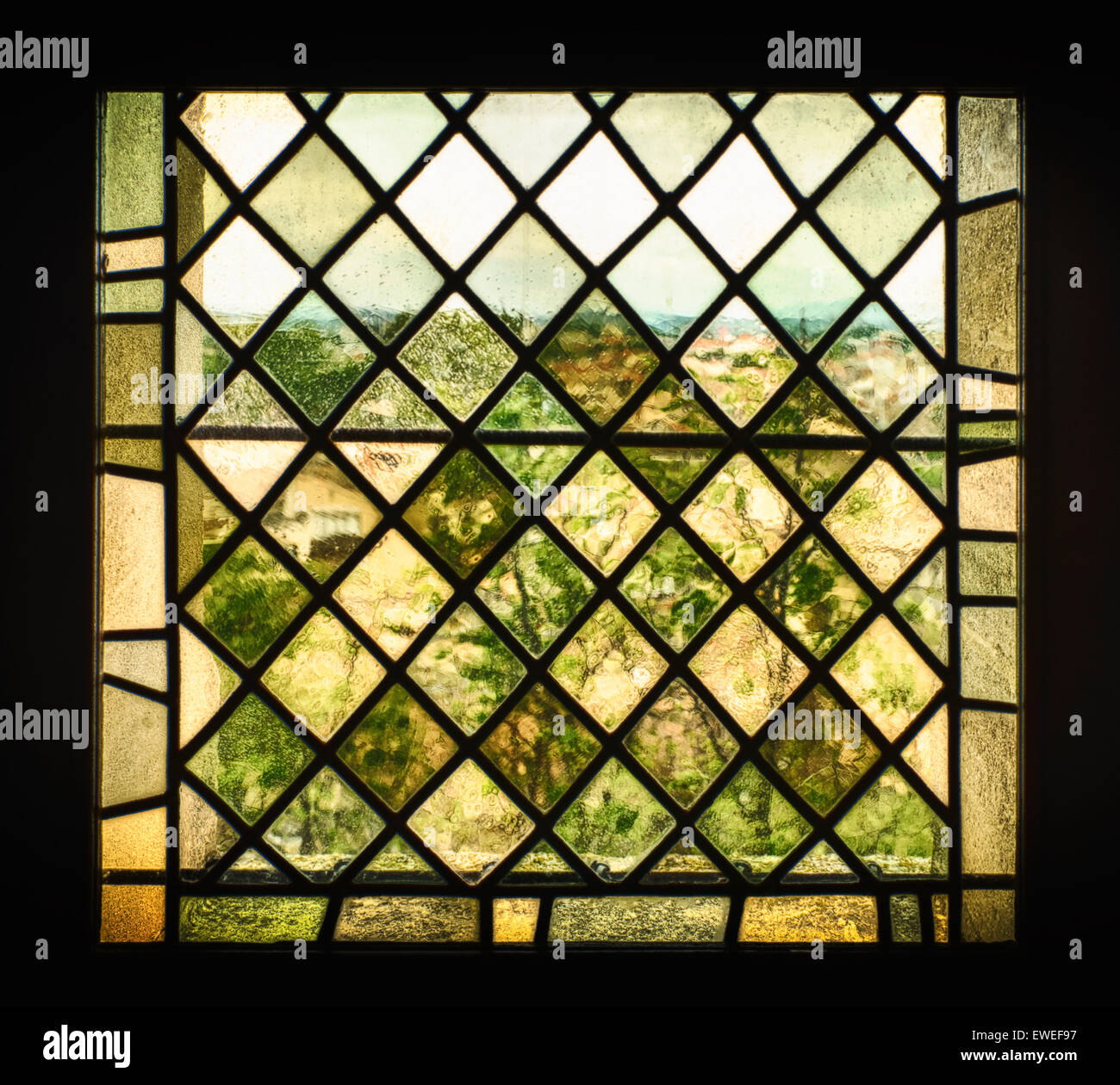 Medieval Stained Glass Window Stock Photo - Alamy