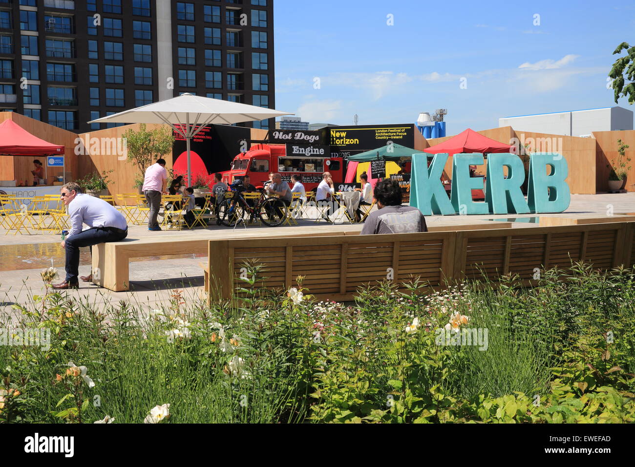 KERB street food on Lewis Cubitt Square on Stable Street at regenerated ...