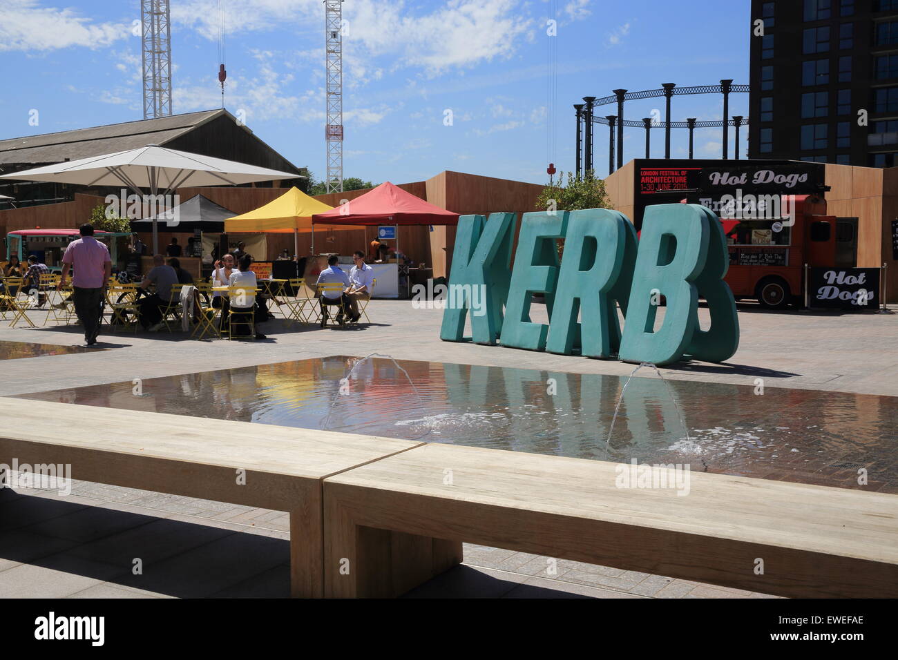 KERB street food on Lewis Cubitt Square on Stable Street at regenerated ...