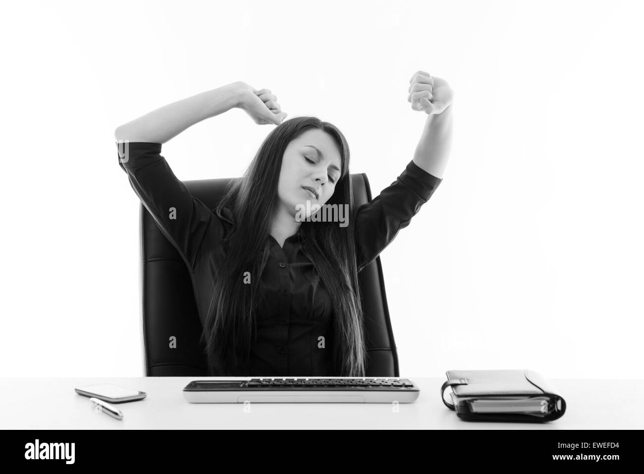 Women stretching Black and White Stock Photos & Images - Alamy
