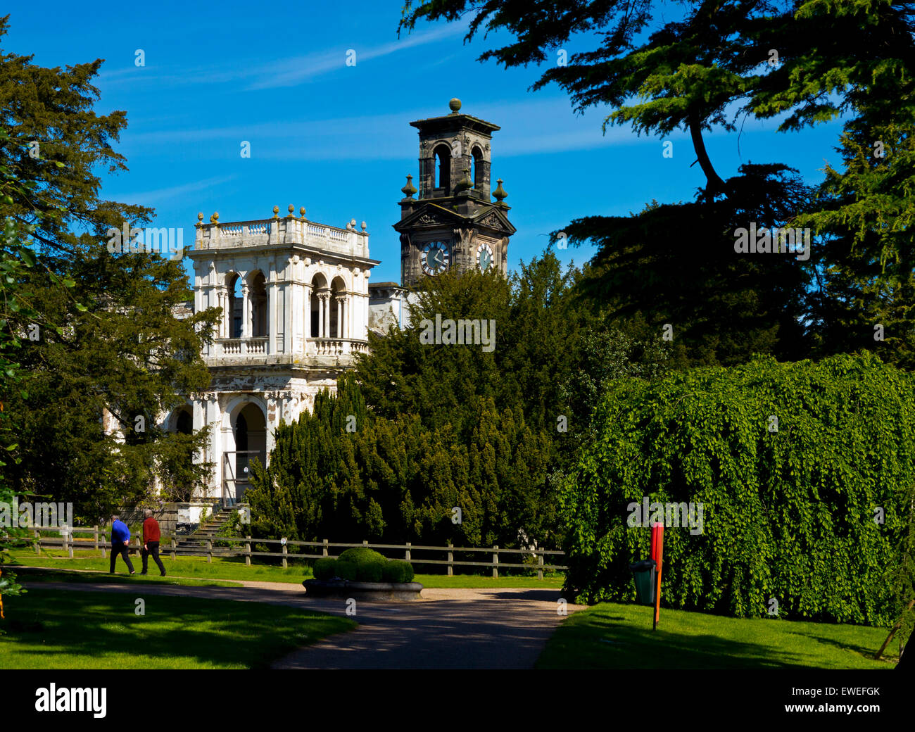 The remains of Trentham Hall an Italianate country house in the grounds ...
