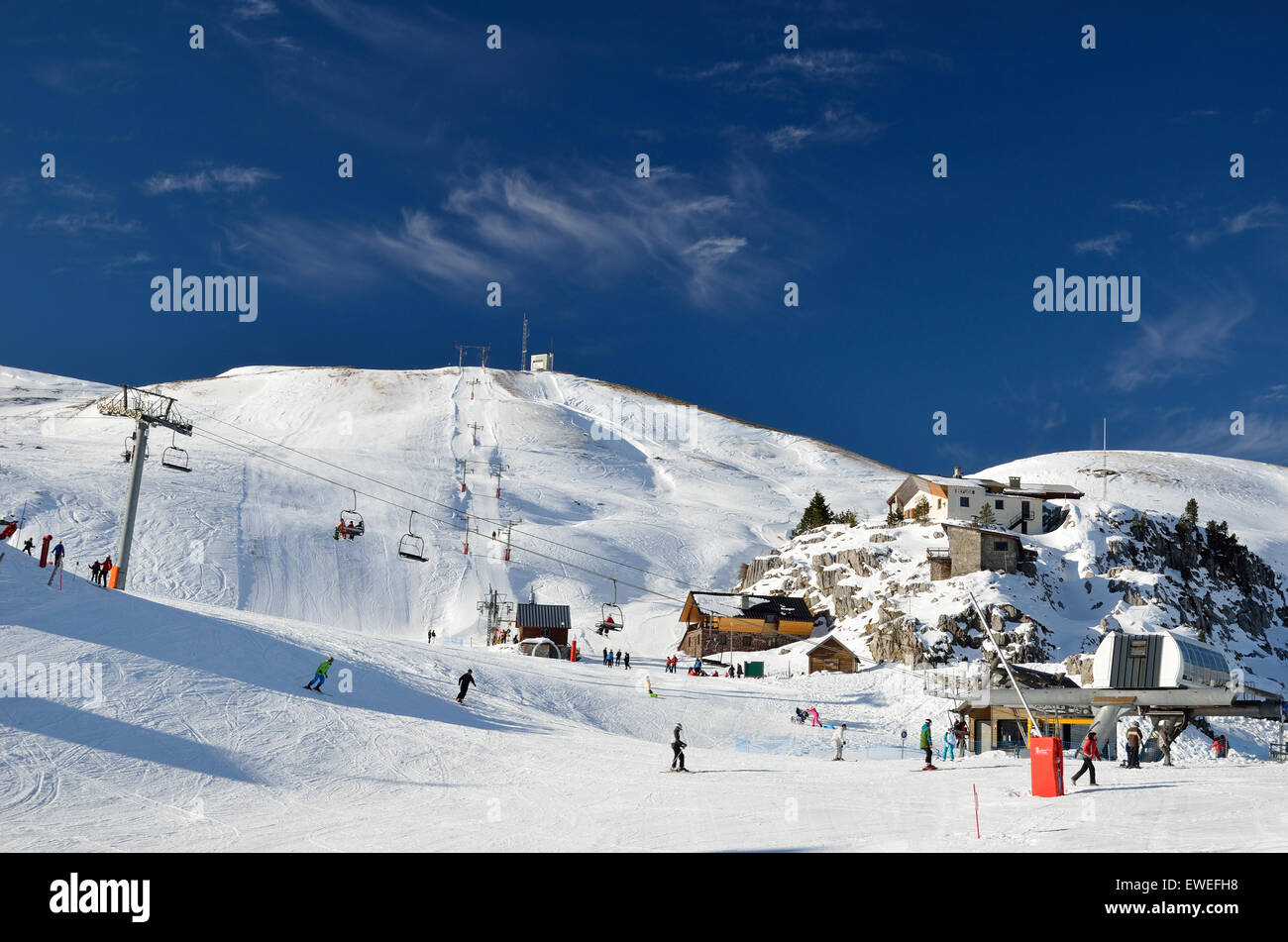 French ski resort Pierre Saint Martin Stock Photo - Alamy