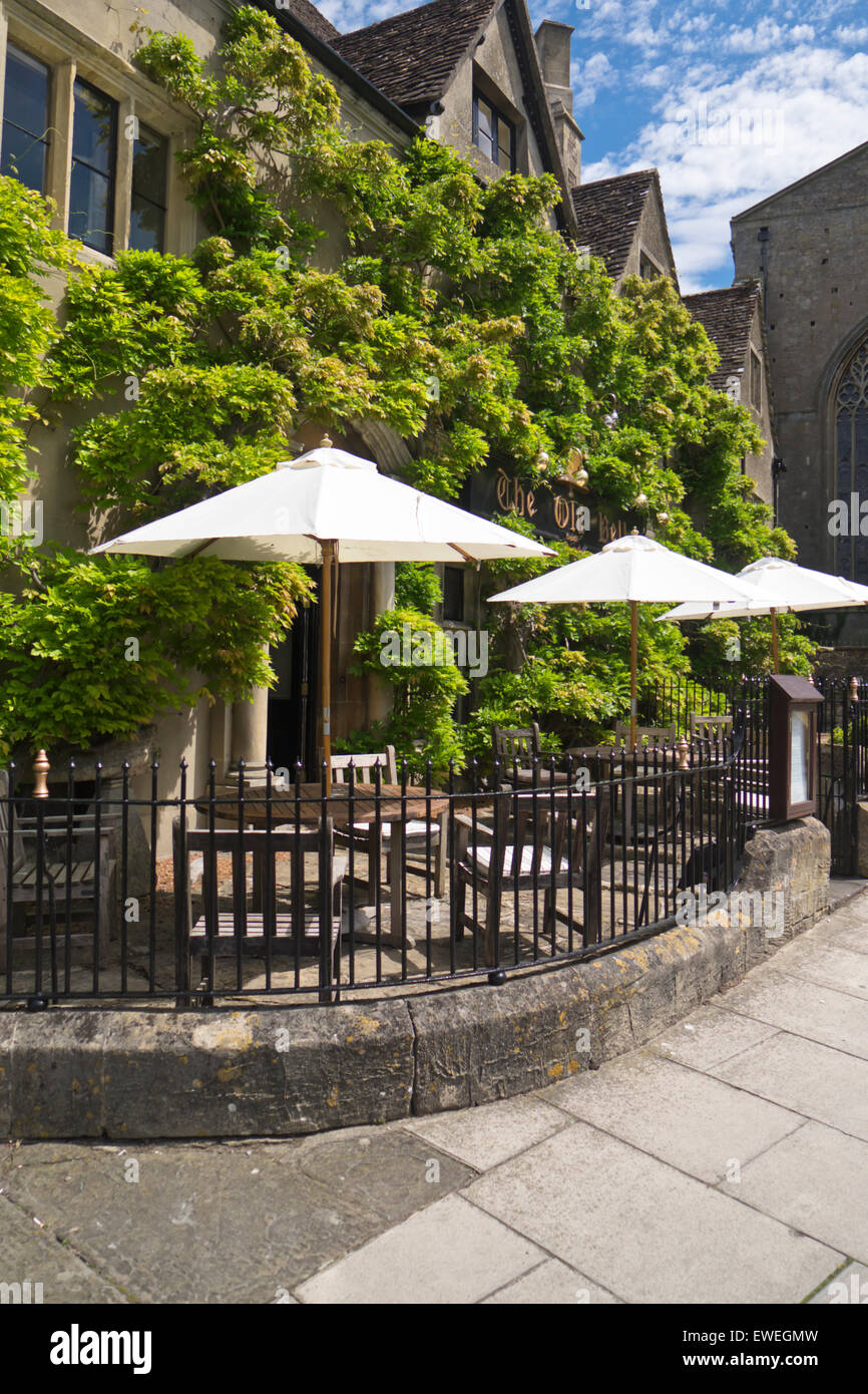 Malmesbury a small town in Wiltshire England. The Old Bell Pub Stock ...