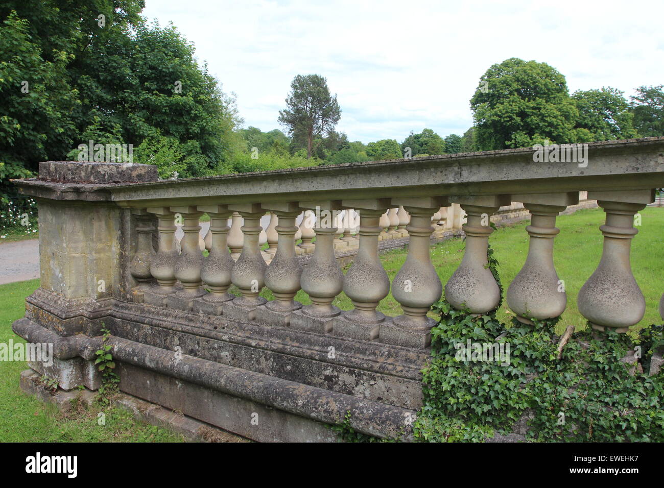Beautiful stately mansion destroyed by fire surrounded by a stone ...