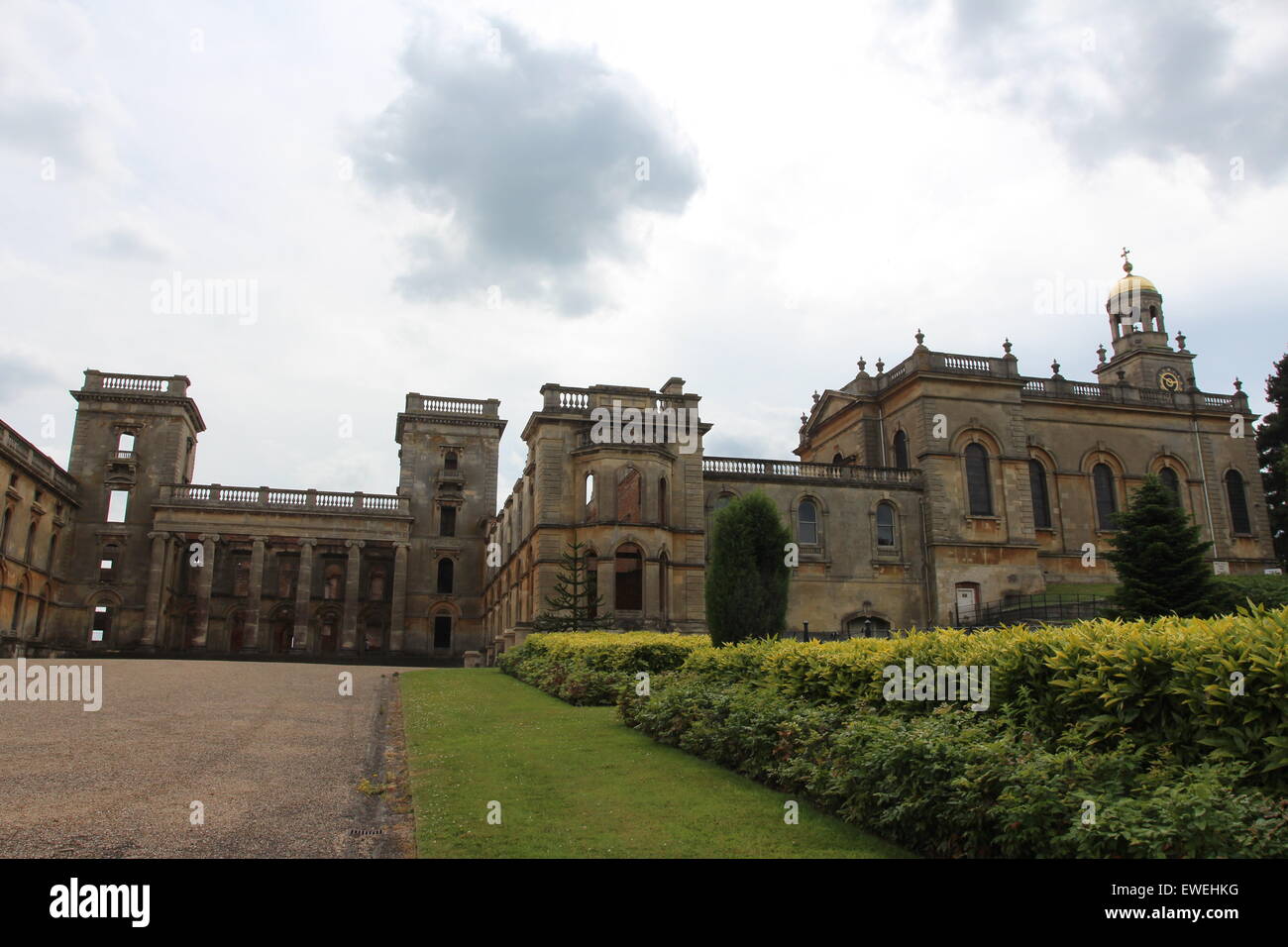 Beautiful stone built Stately Mansion destroyed by fire Stock Photo - Alamy