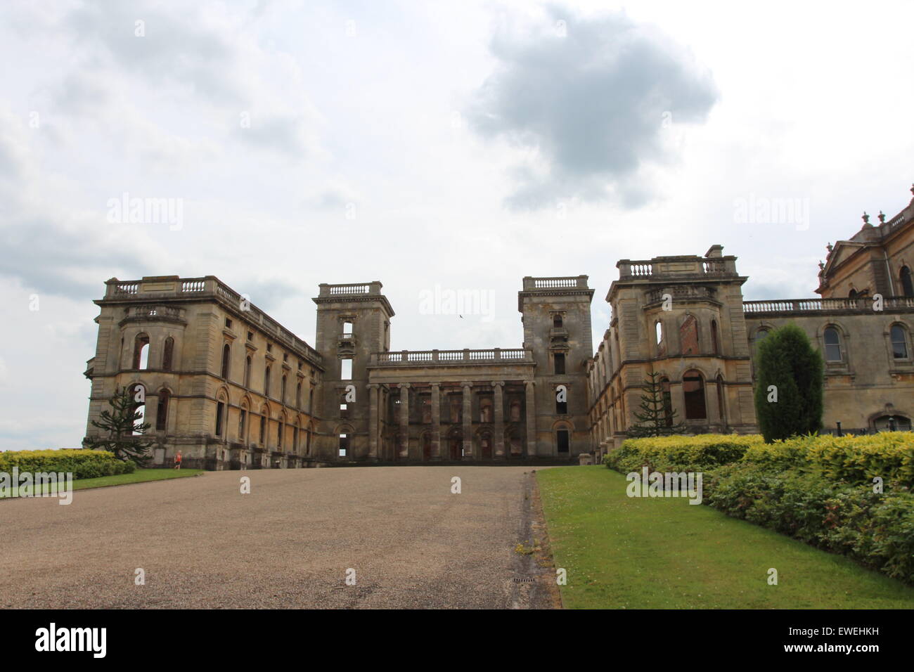 Beautiful stone built Stately Mansion destroyed by fire Stock Photo - Alamy