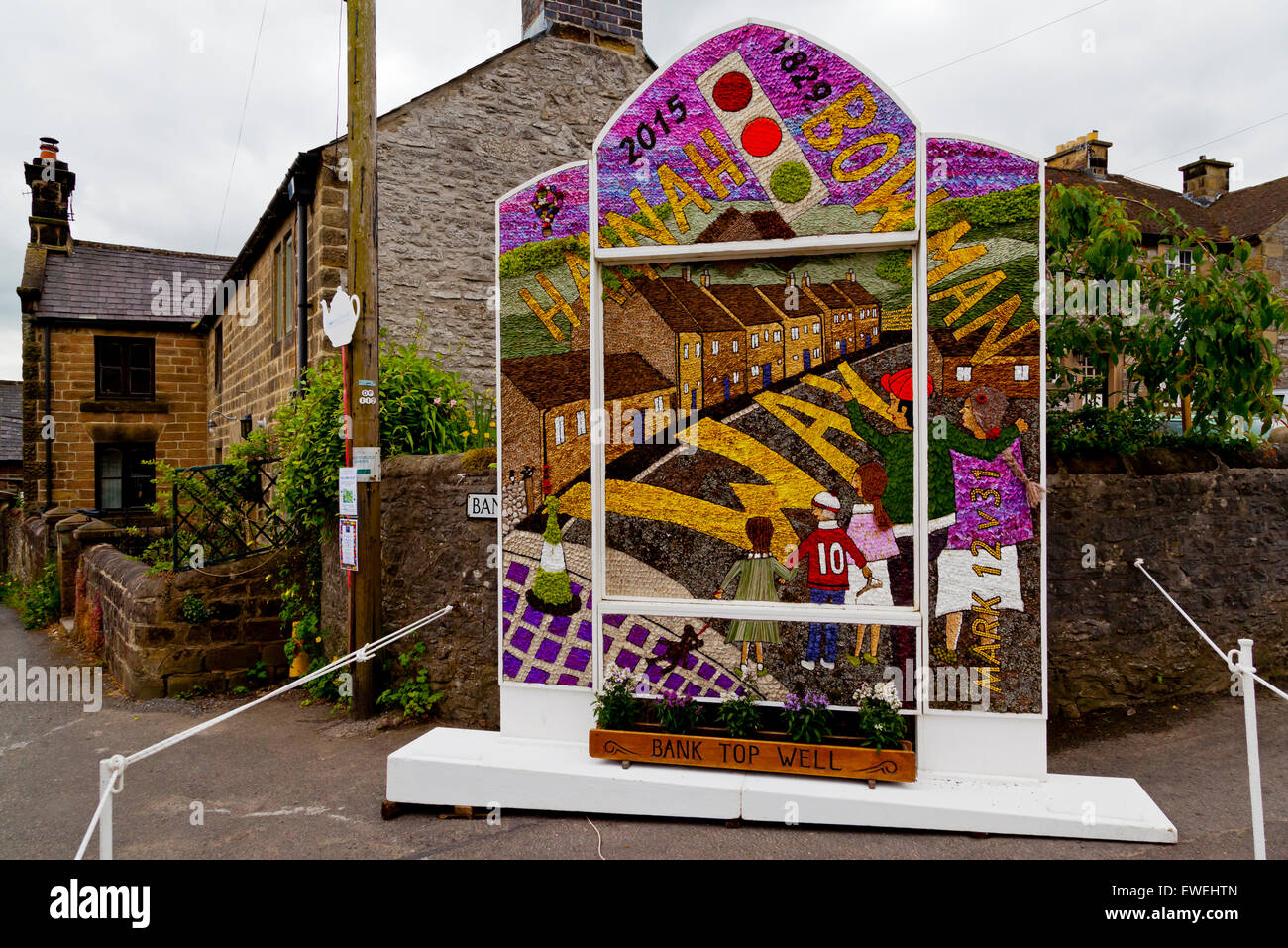 Well Dressing in Youlgreave Peak District Derbyshire England UK a local ...