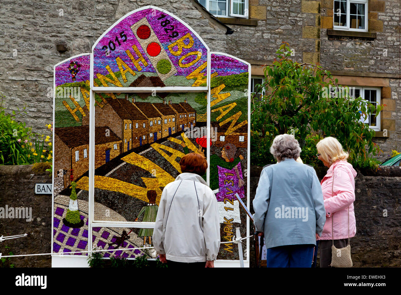 Well Dressing in Youlgreave Peak District Derbyshire England UK a local ...