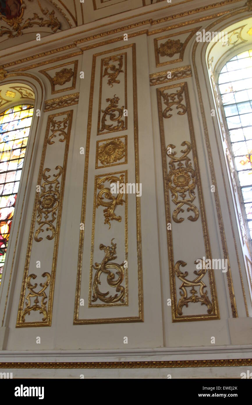 Picturesque church interior of Witley Church Worcestershire England ...