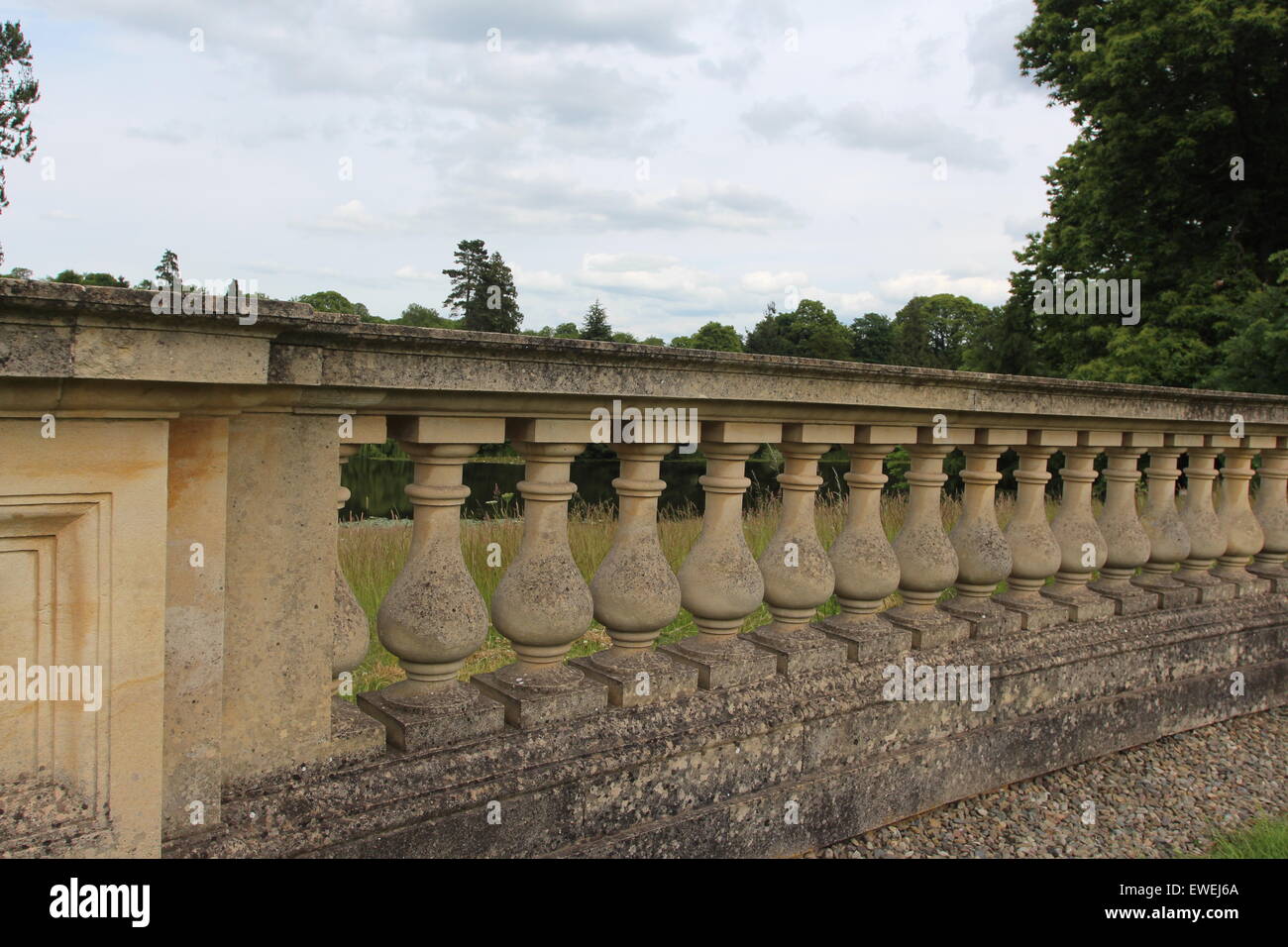 Beautiful stately mansion destroyed by fire surrounded by a stone ...