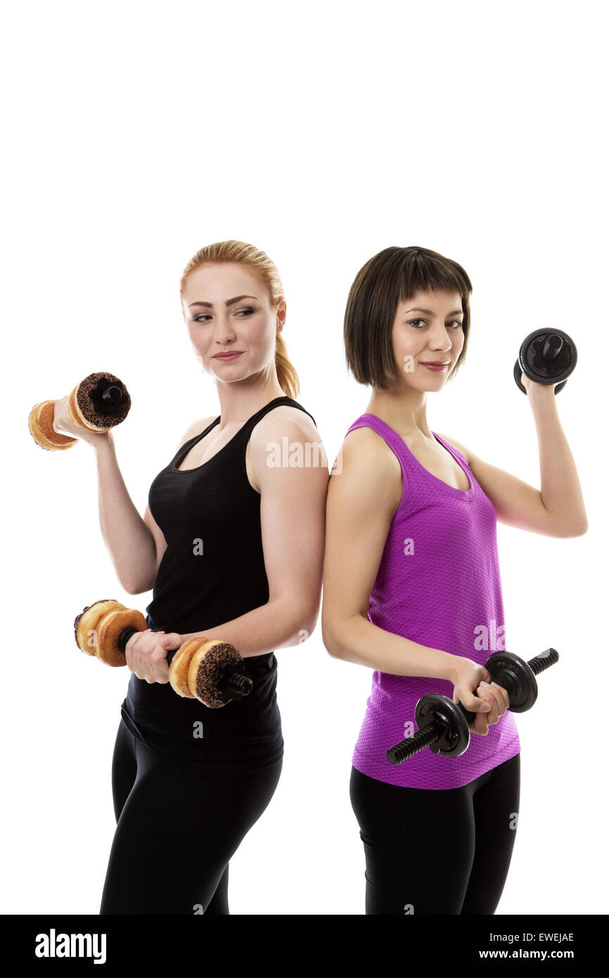 Female fitness model training Cut Out Stock Images & Pictures - Alamy