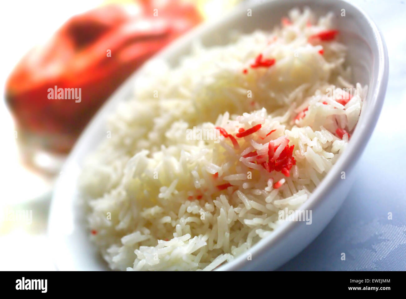 Bowl of pilau rice in indian restaurant Stock Photo - Alamy