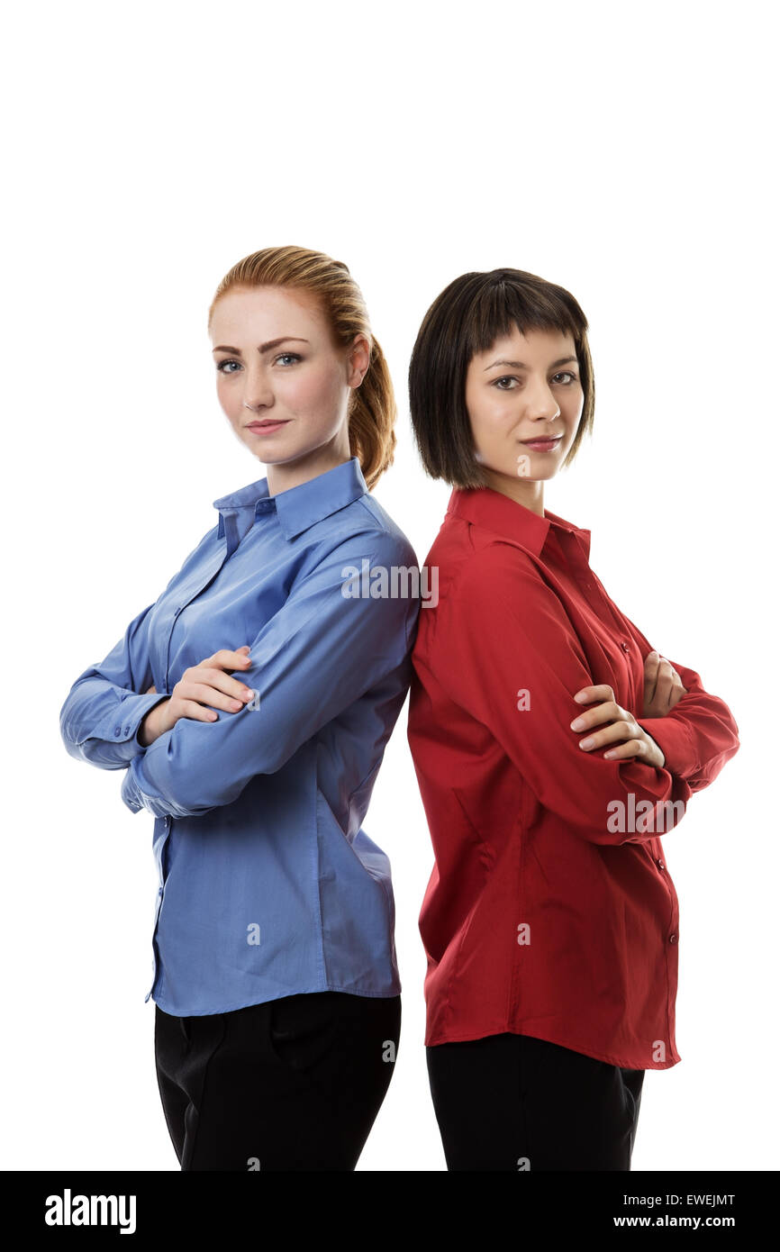 Two beautiful business colleagues Cut Out Stock Images & Pictures - Alamy