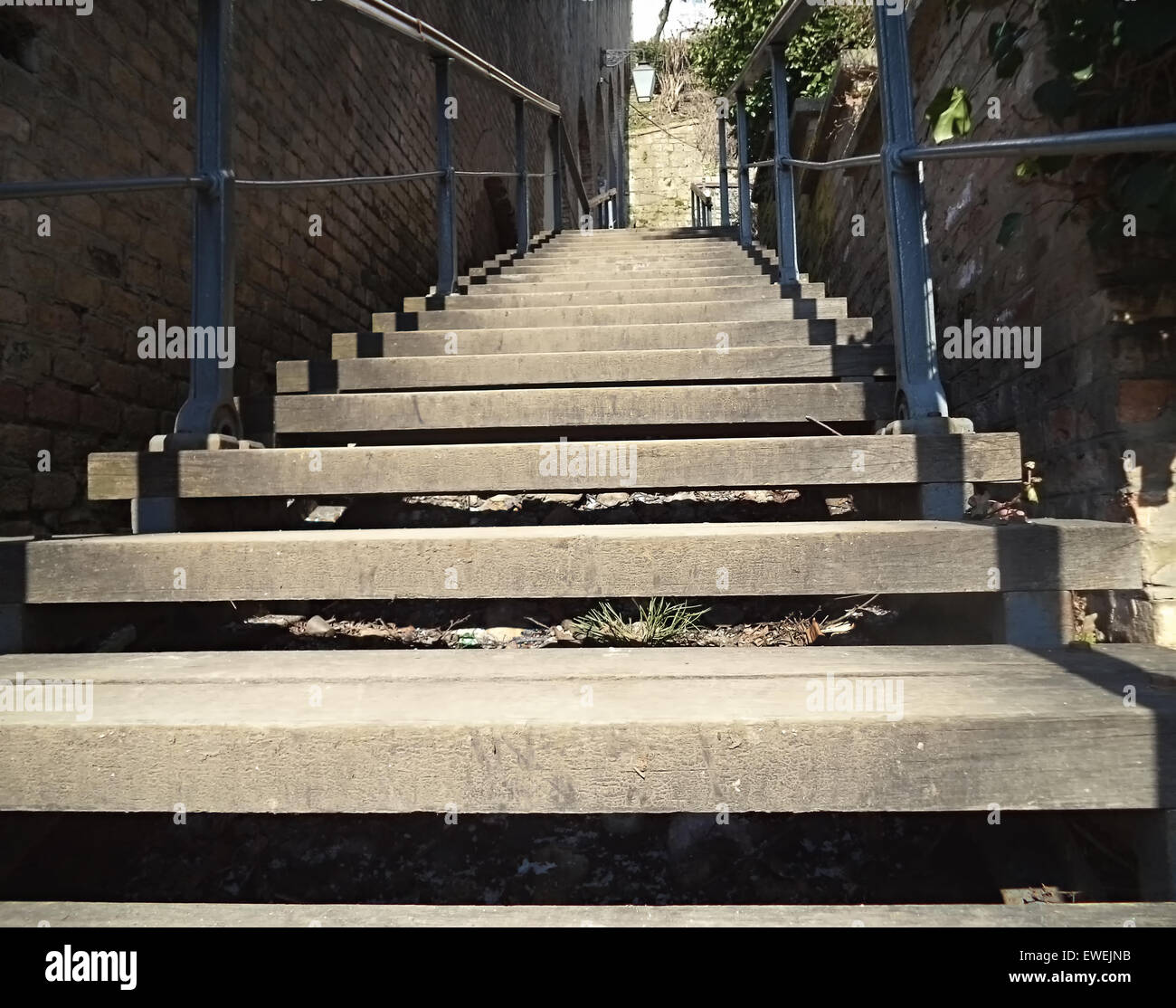 Long narrow old stairs Stock Photo - Alamy