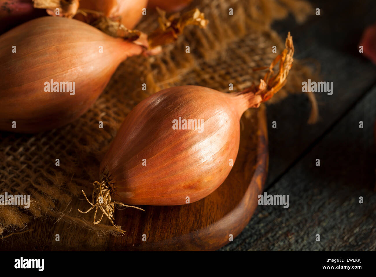 Raw Organic Spicy Shallots on a Background Stock Photo - Alamy