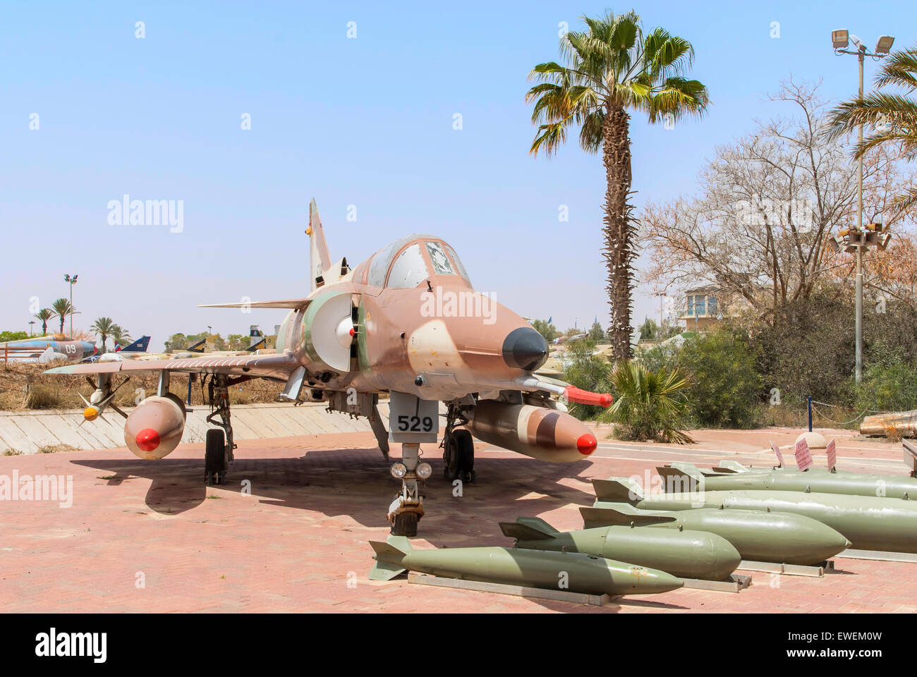 Hatzerim, Israel - April 27, 2015: Israel Air Force Kfir C7 fighter jet ...