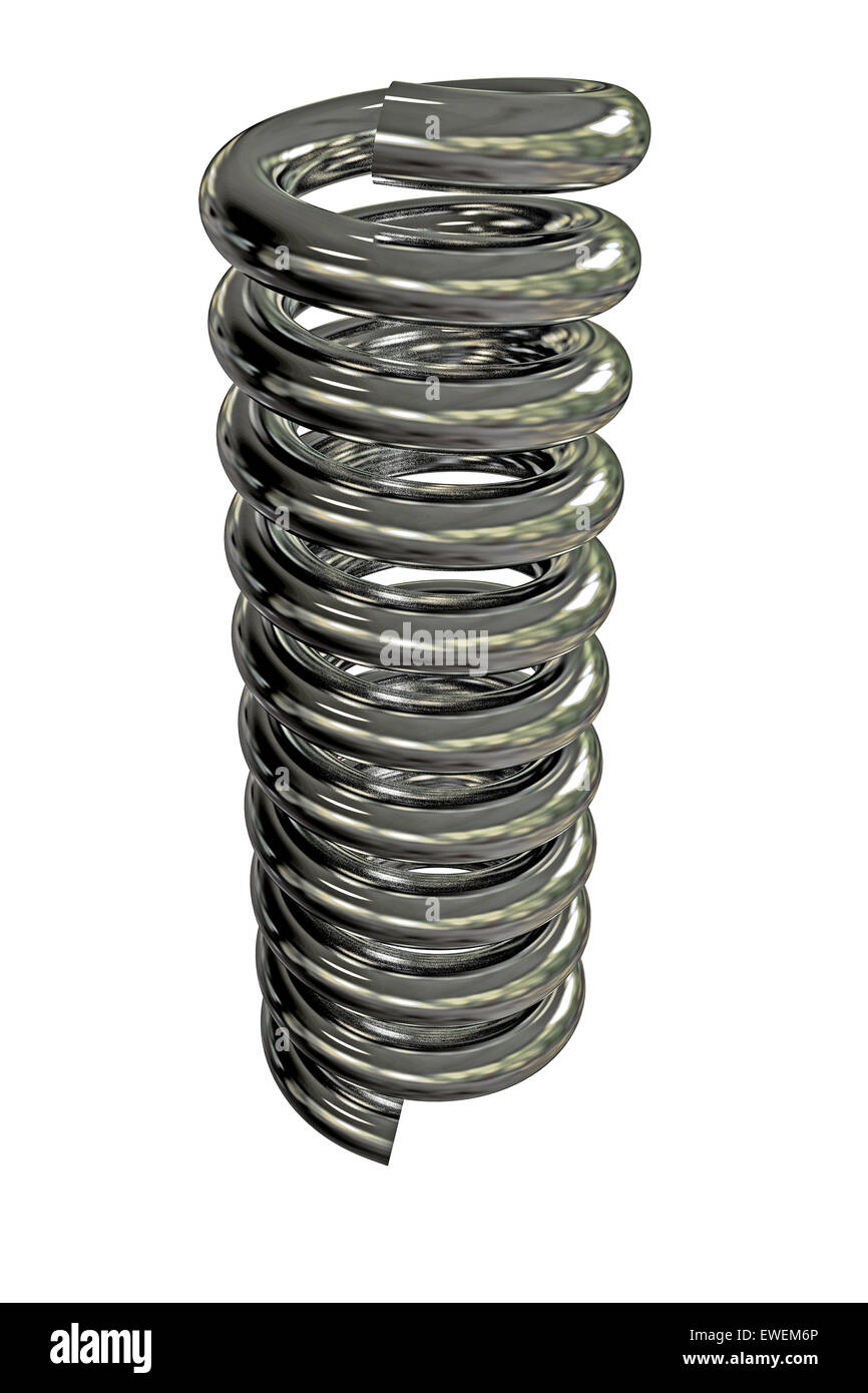 metal spring isolated on white background Stock Photo - Alamy
