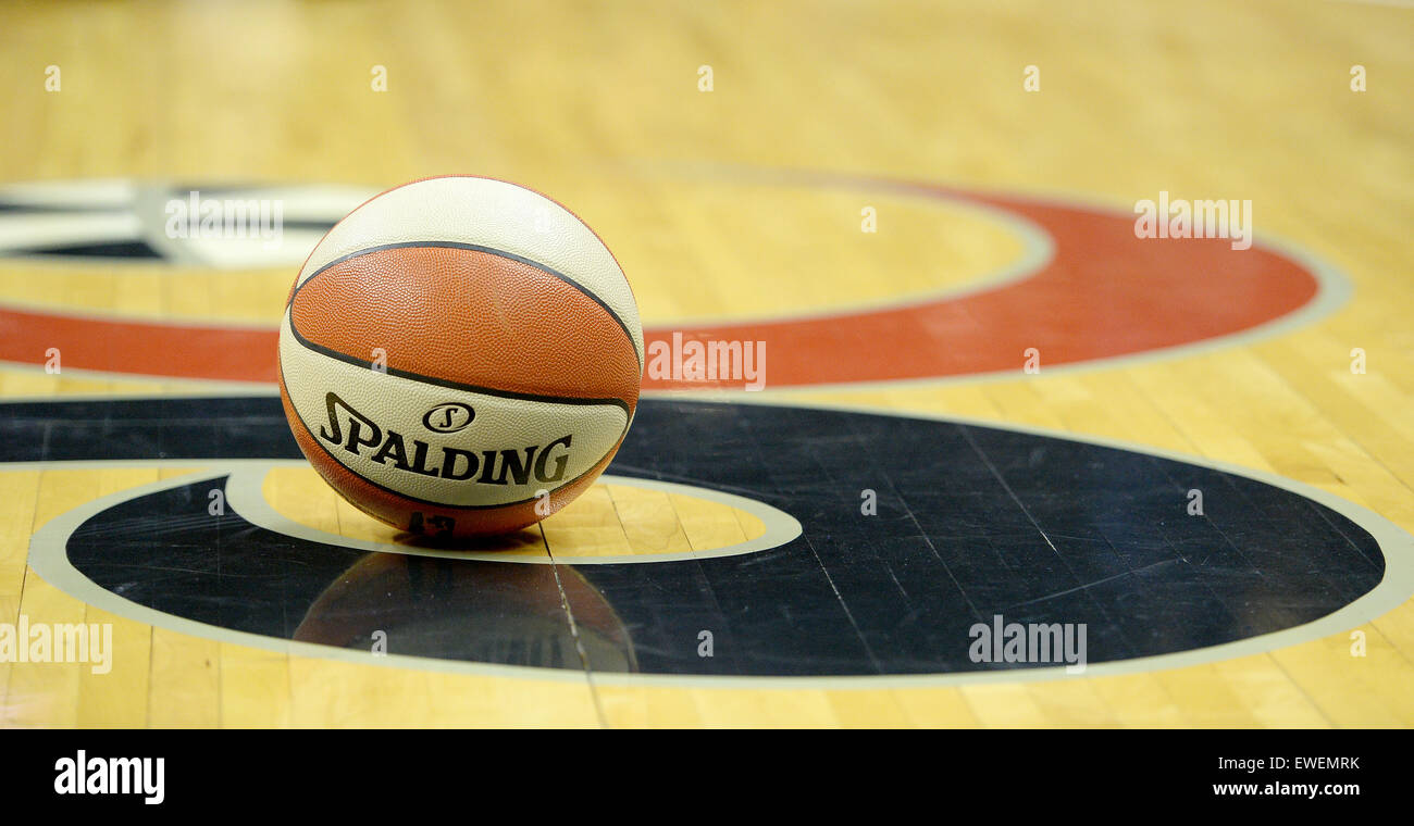 Washington, DC, USA. 23rd June, 2015. 20150623 - A WMBA basketball sits ...