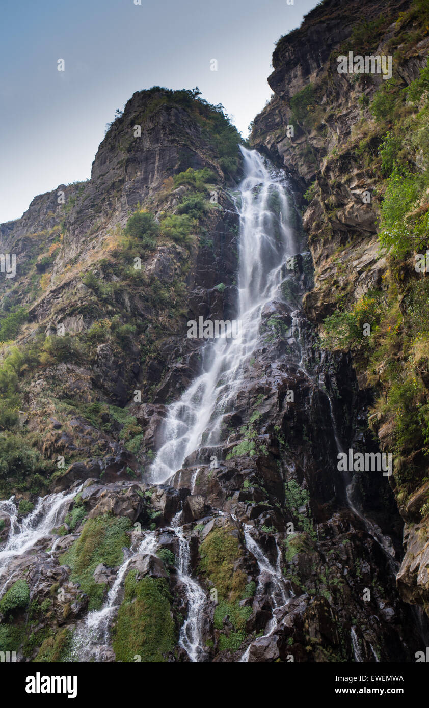 waterfall in deep forest Stock Photo - Alamy