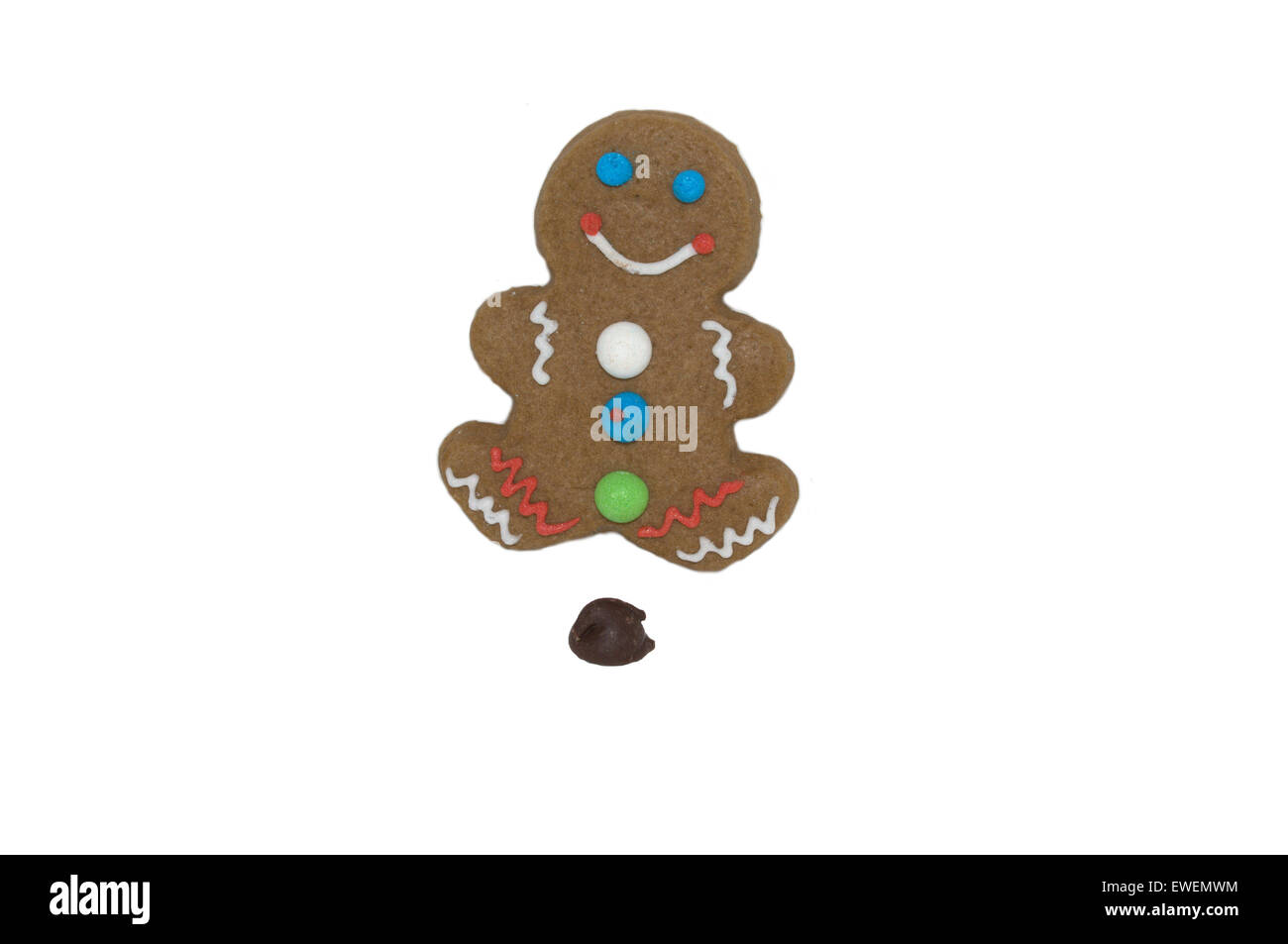 Pooping Gingerbread. Gingerbread Man Poops Chocolate Chip Stock Photo ...