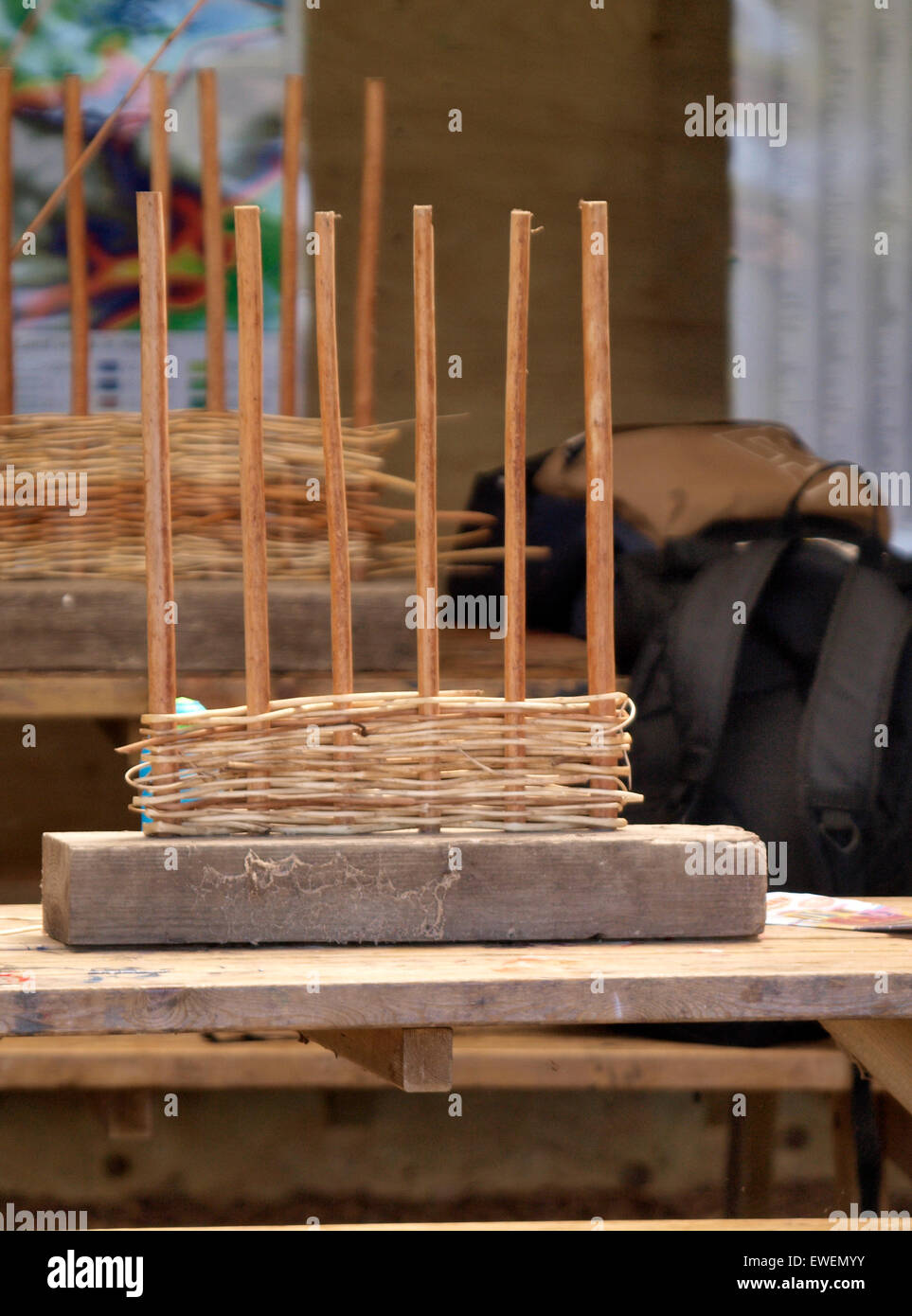 Hands on classroom apparatus so children can learn about willow weaving ...