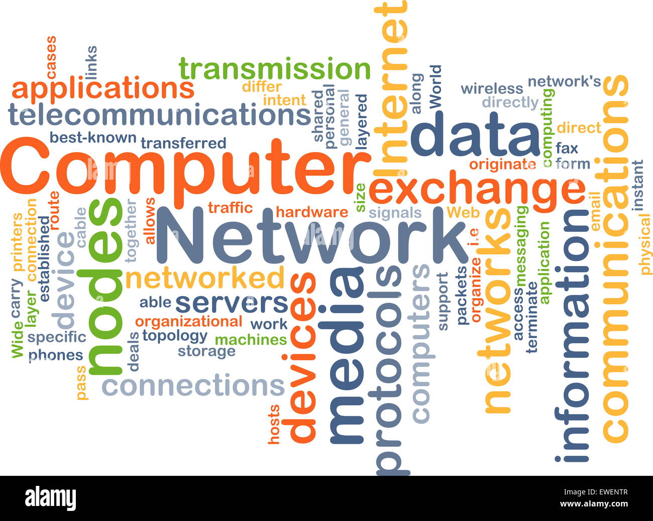 Background concept wordcloud illustration of computer network Stock ...