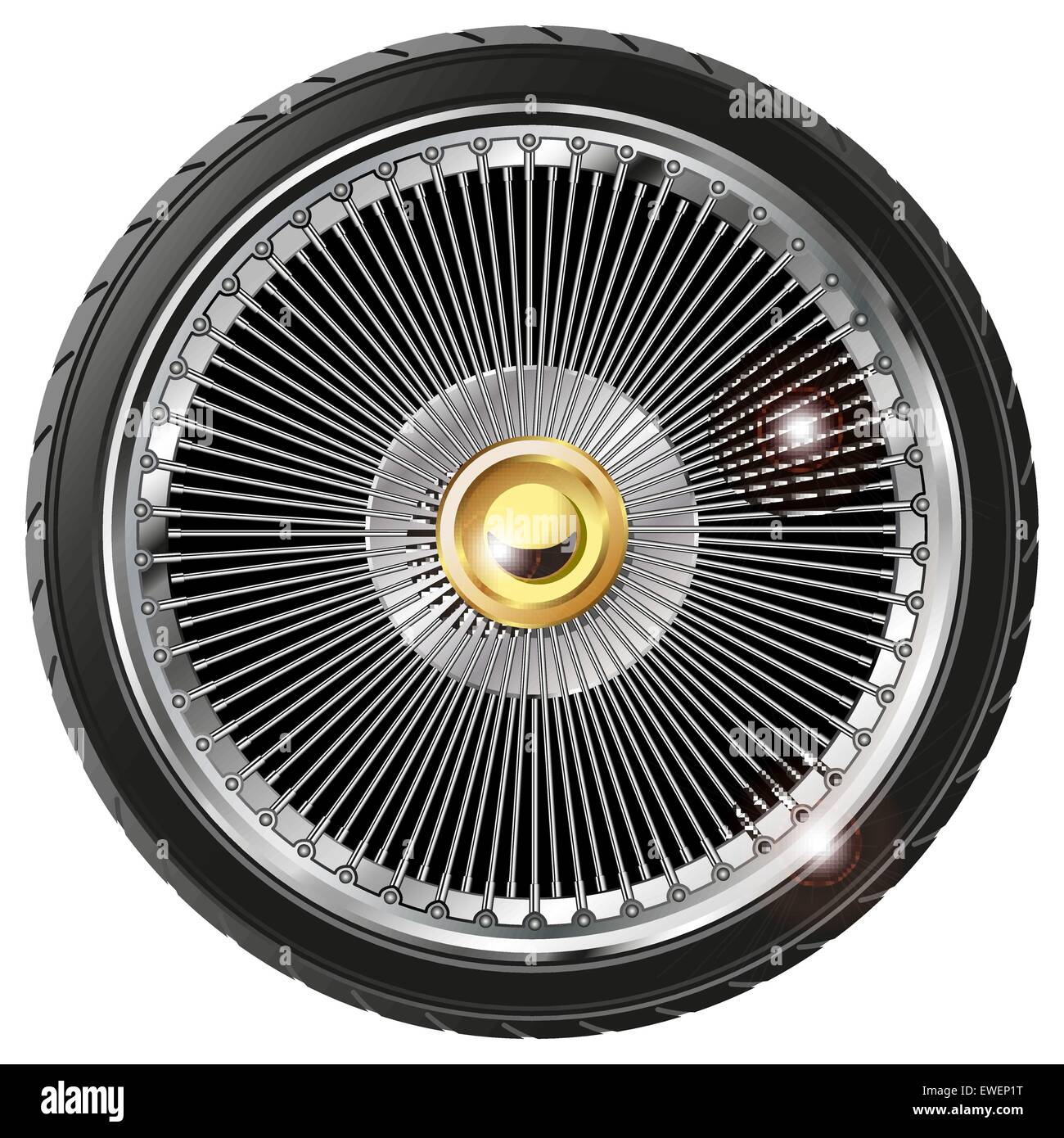 Tire with spokes Stock Vector Images - Alamy