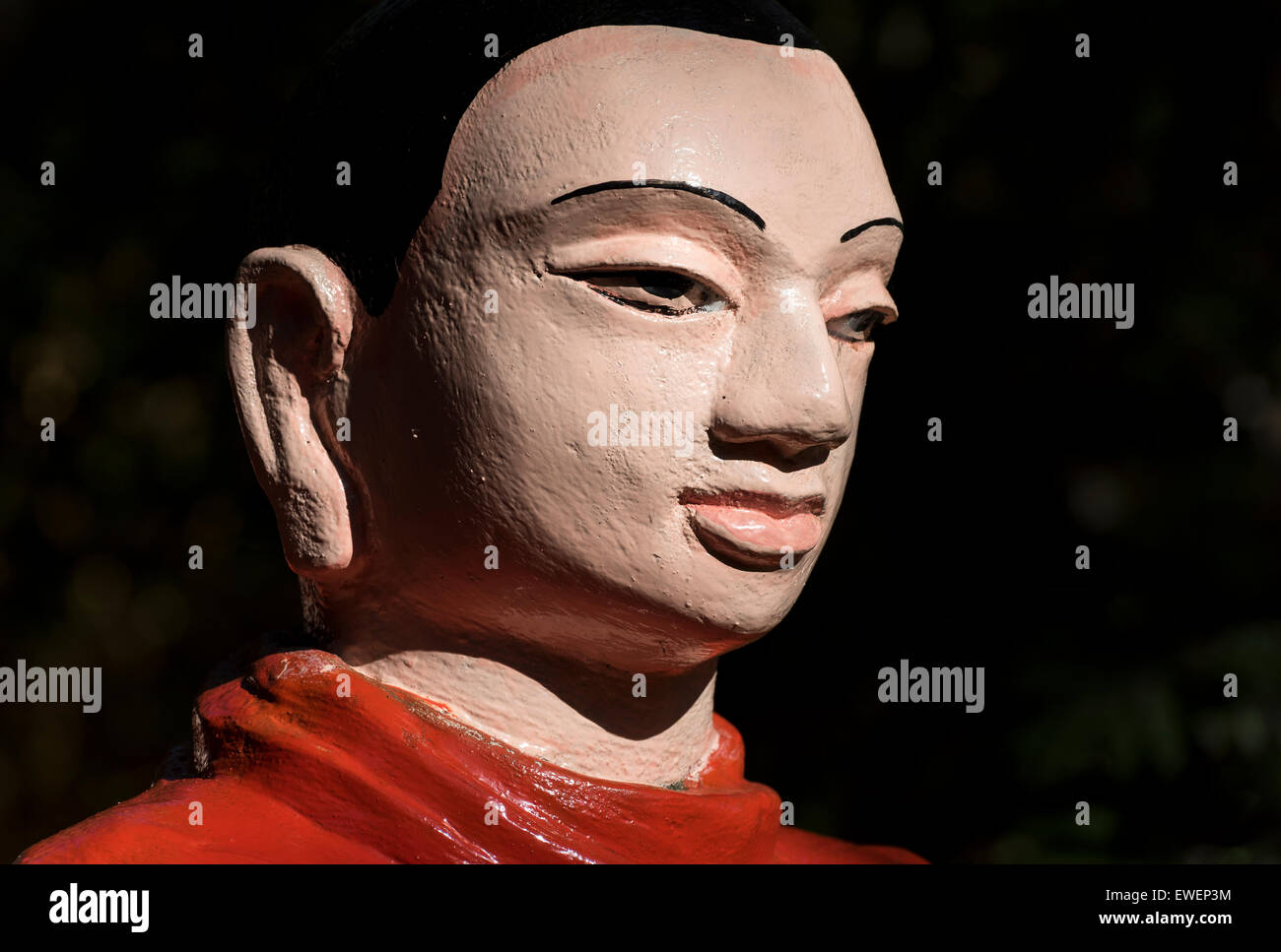 Arhat Statue at Temple of 500 Arahants in Nellikulama, Anuradhapura ...