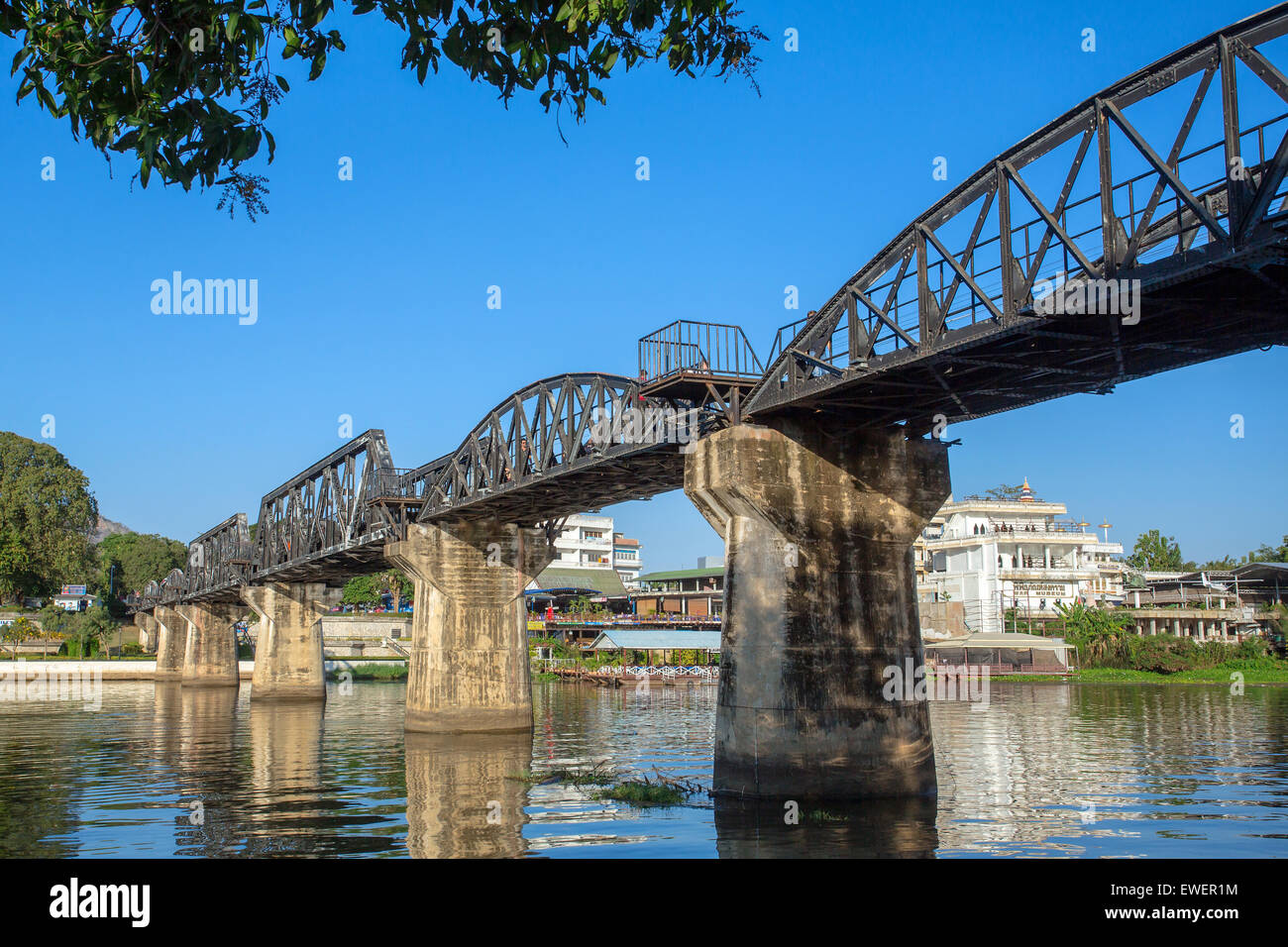 Bridge over the river Kwai in Kanchanaburi, Thailand Stock Photo - Alamy