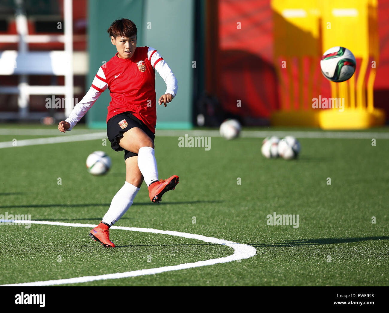 Ottawa, Canada. 24th June, 2015. China's Han Peng takes part in a ...