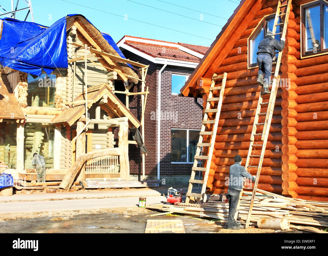 Wooden construction site hi-res stock photography and images - Alamy